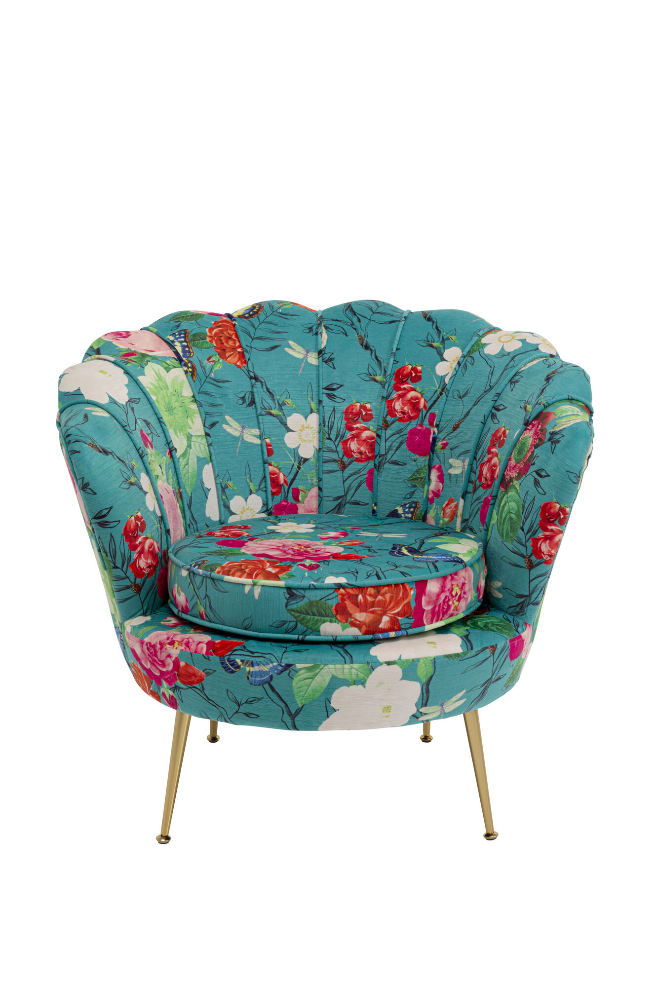 Butaca Water Lily Dorado Flower Fever Azul - KARE