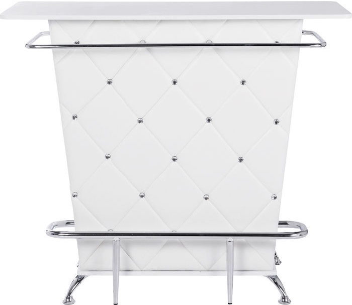 Kare bar Lady Rock hvit - bardisk hvit & krom - KARE