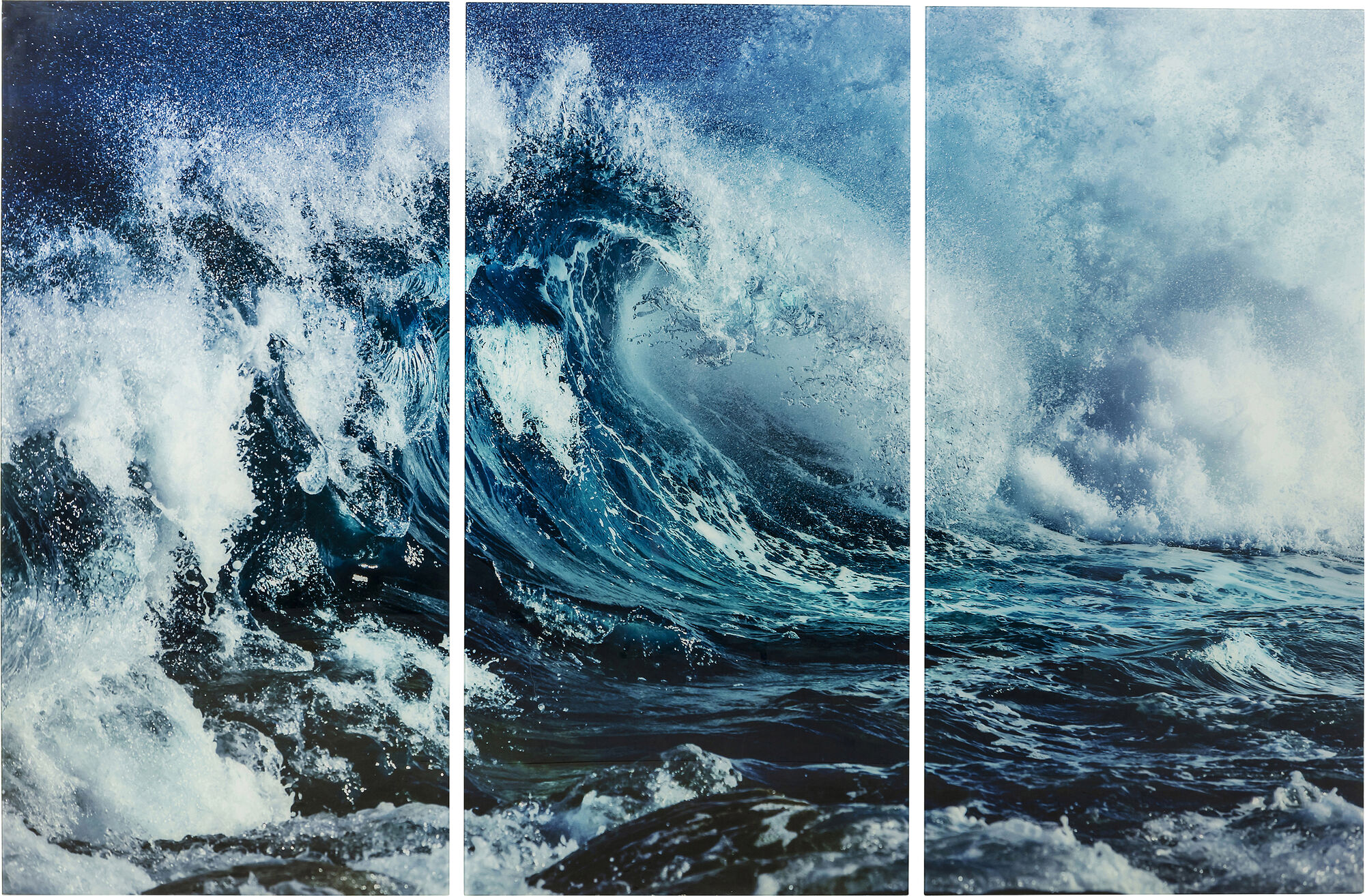 Quadro in vetro Triptychon wave 240x160 cm (3/set) - KARE