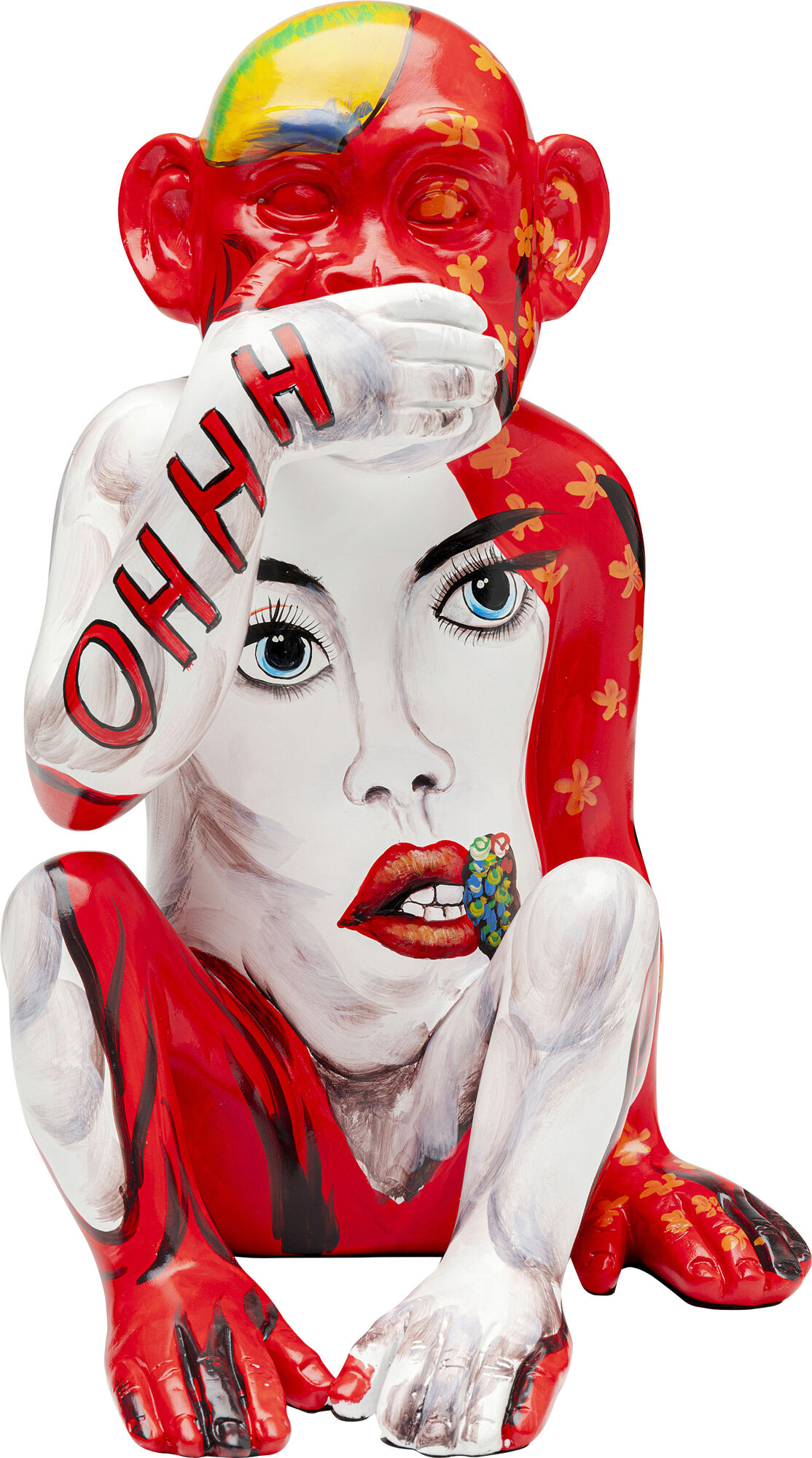 Figura deco Graffiti Monkey Rojo 39cm - KARE España