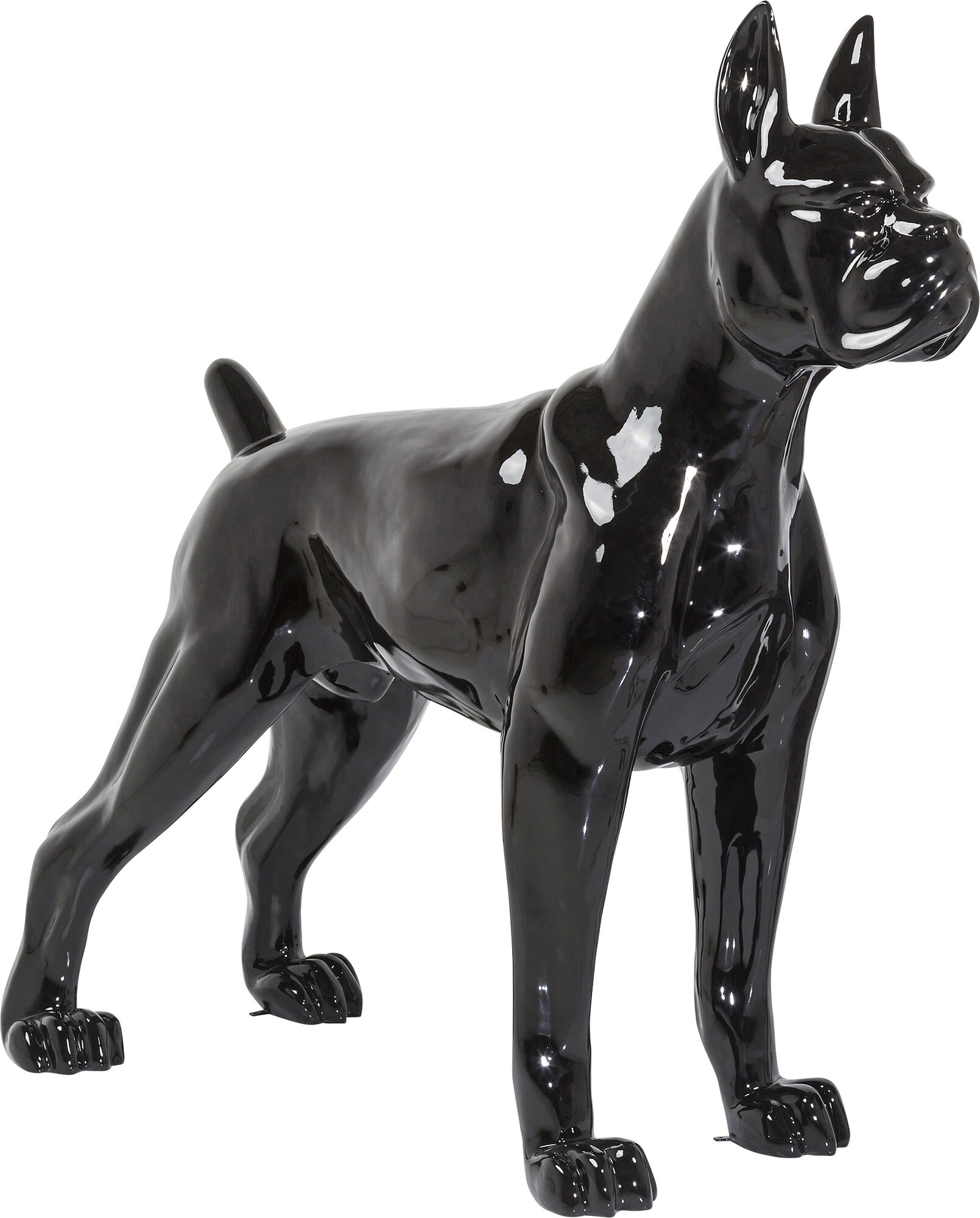 Skulptur Staty Toto Dekorfigur xl Svart Hund 190cm - KARE