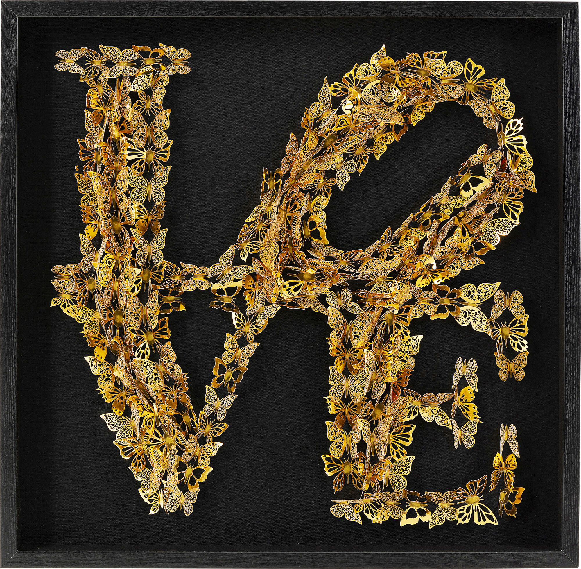 Dekoracje ścienna napis love kolorowe motyle 90x90 cm - KARE