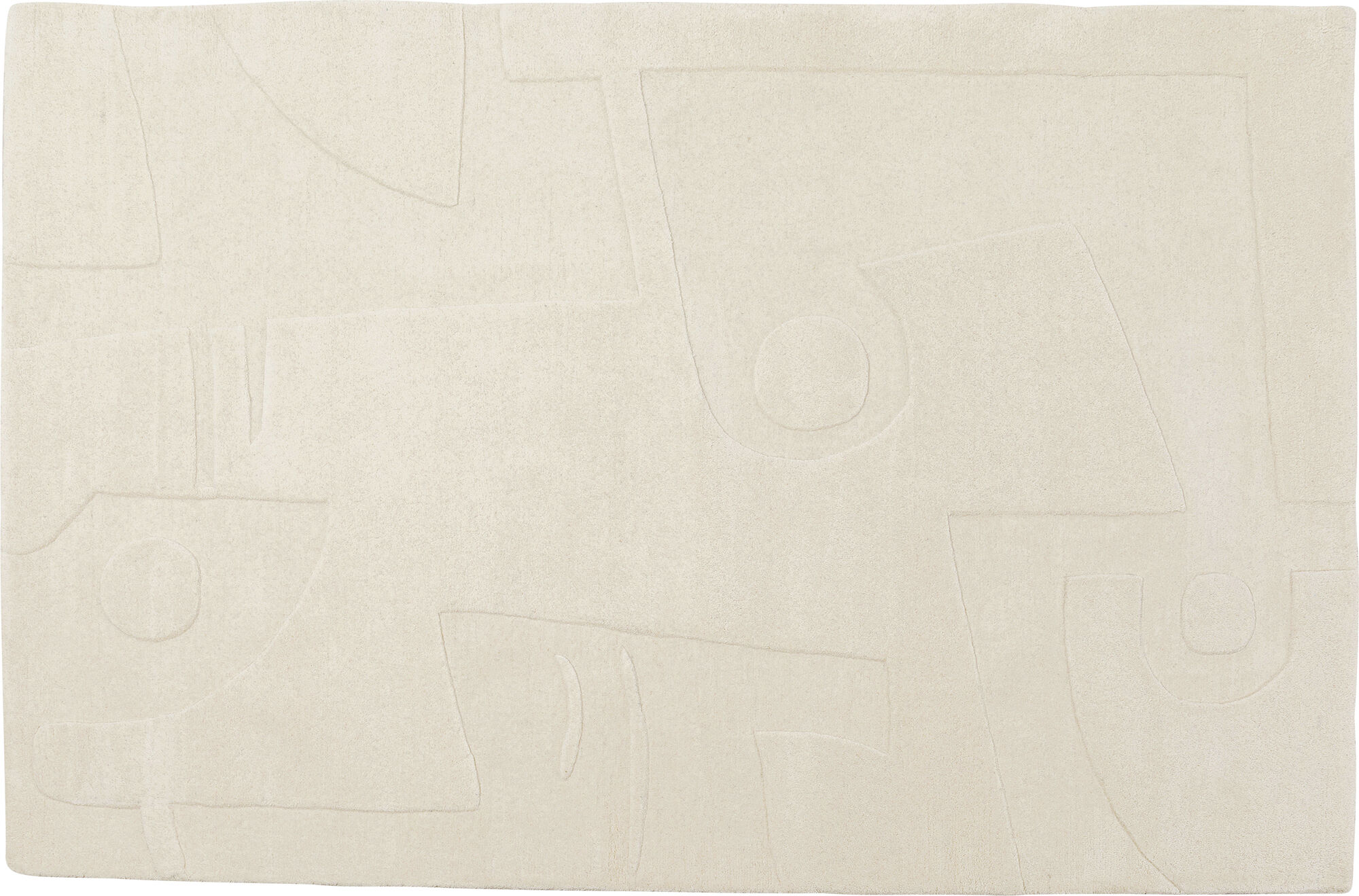 Alfombra de pelo insertado blanco roto 240x170 cm - KARE España