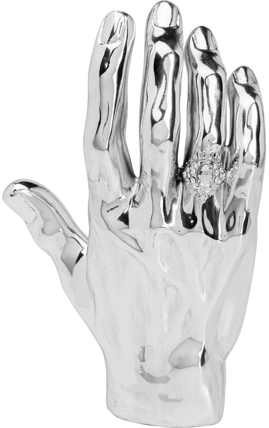 Objeto deco Mano Diamond Ring plata - KARE