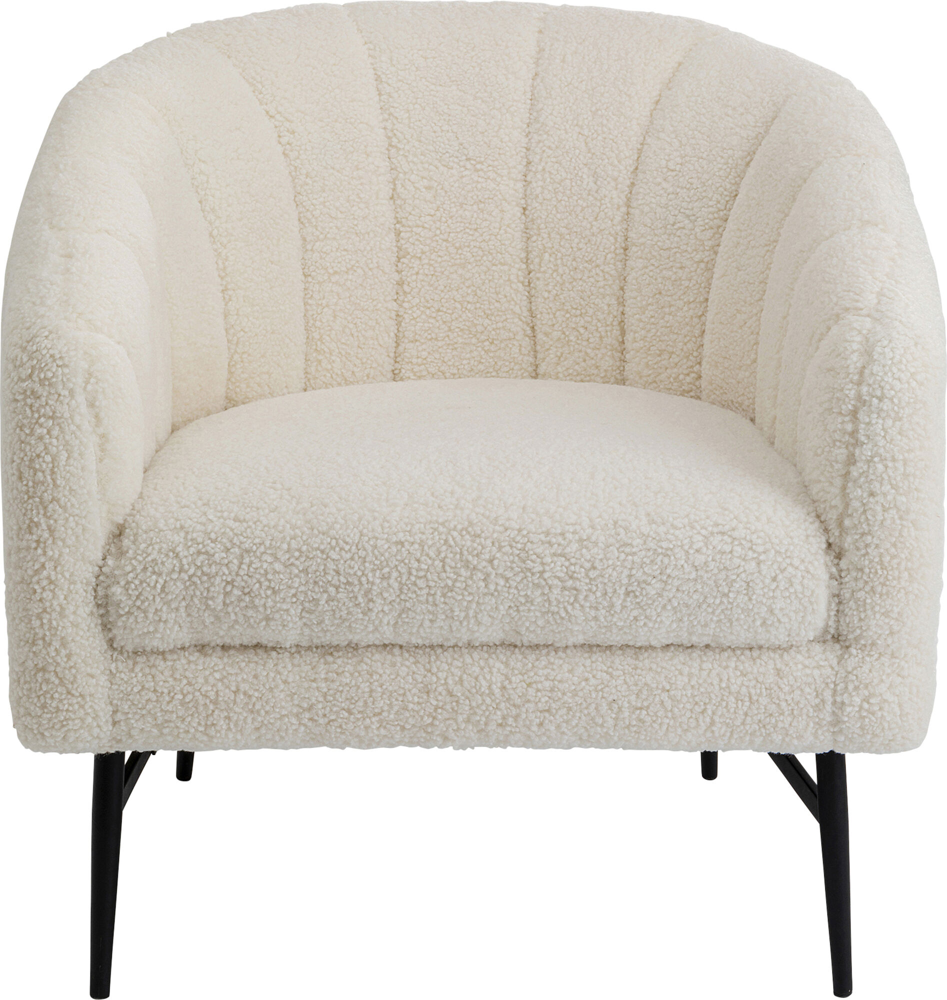 Fotoliu alb cu picioare negre Marilyn 73x80 cm - KARE Romania