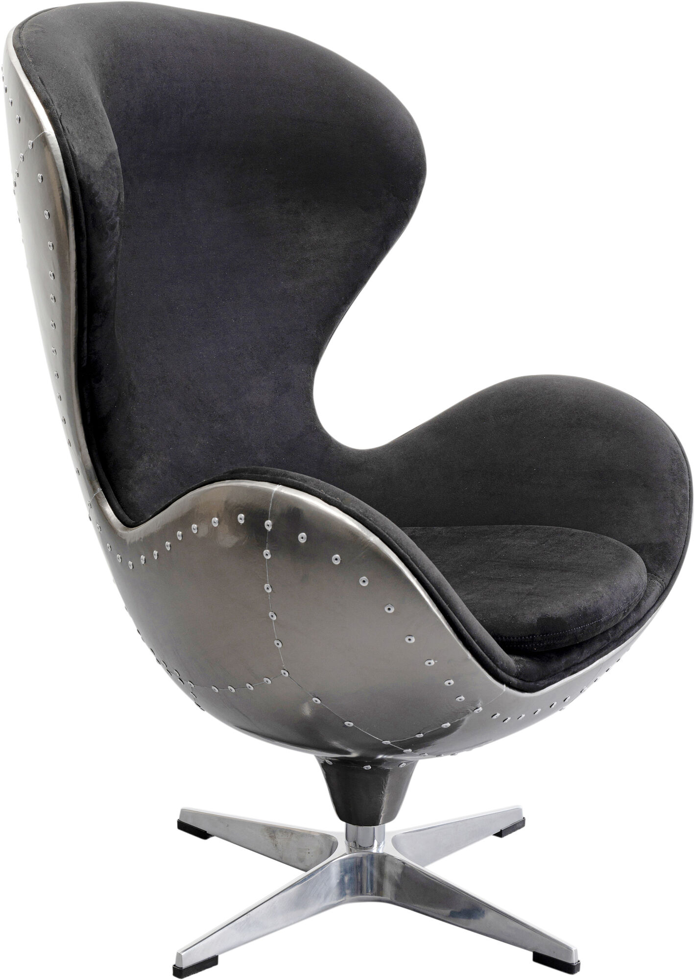 Sukamas fotelis Lounge Black Graphit - KARE