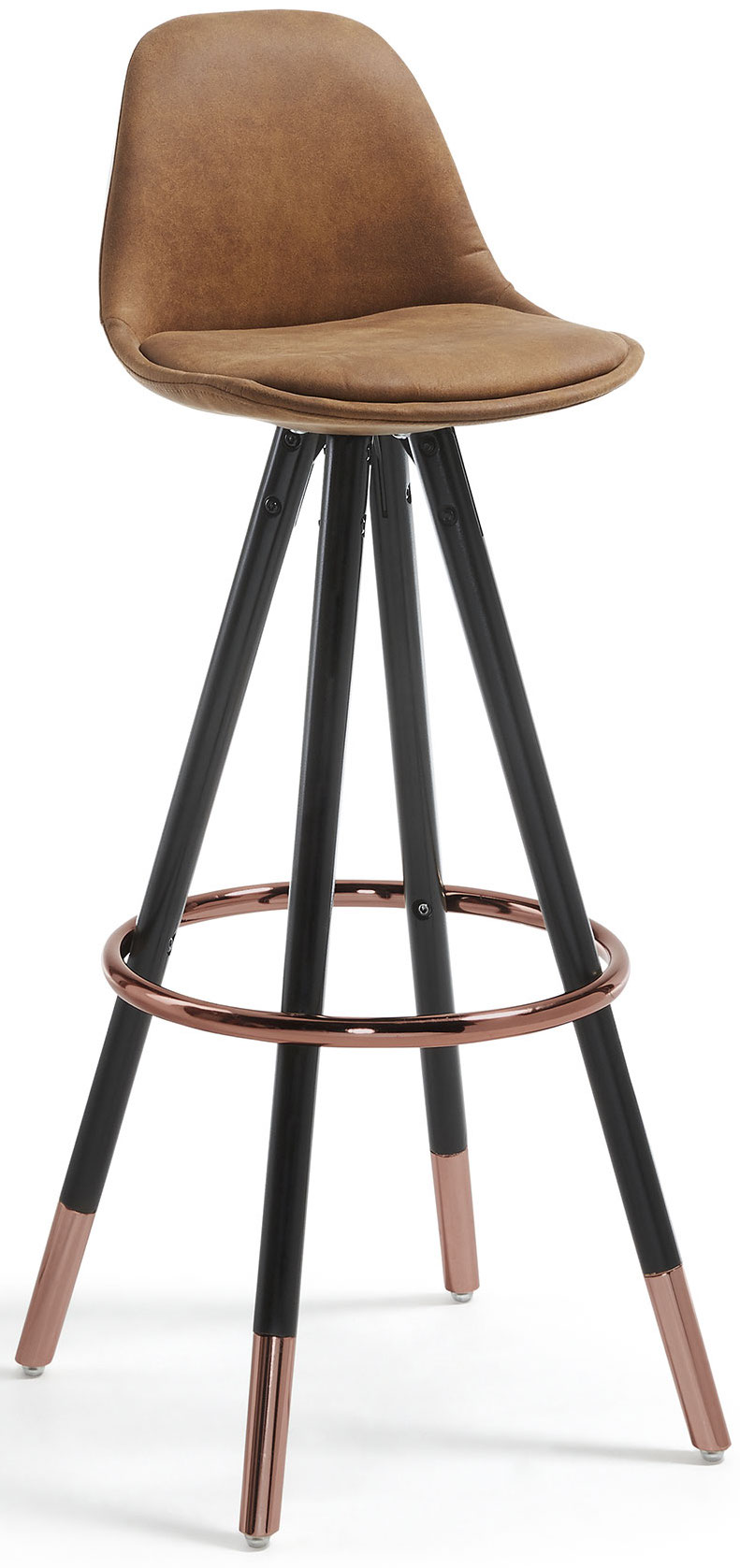 Hoker jasnobrązowy ekoskóra brązowo-czarny CC0379CWQ86 » Kave Home ...