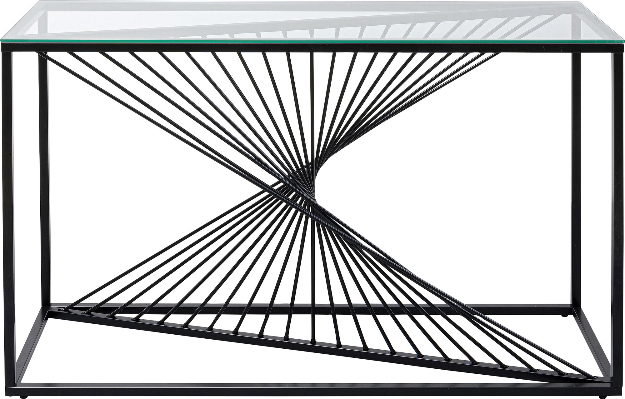 Consola Laser negro Cristal transparente 120x40cm - KARE