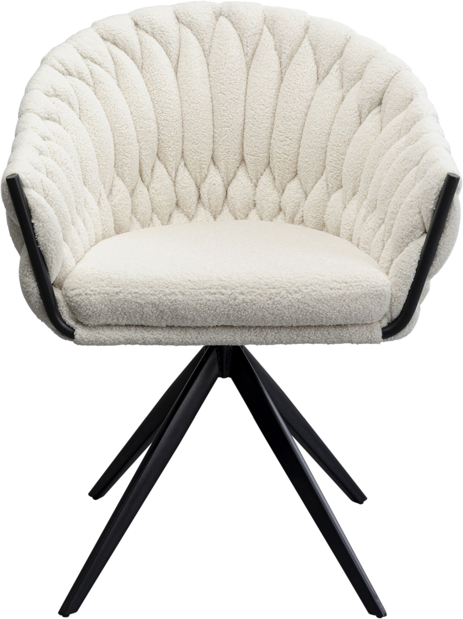 Scaun Rotativ cu brate Knot Boucle - KARE Romania