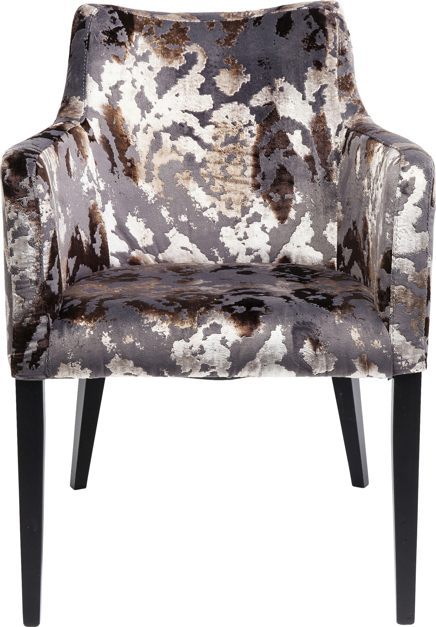 Karmstol Mode - Stol i Abstrakt Brun Sammet, med Armstöd - KARE Design
