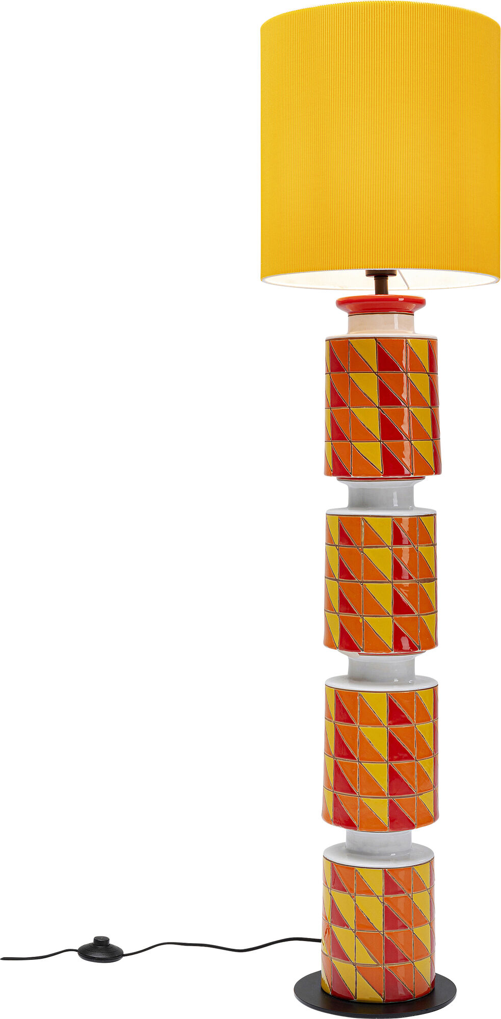 Lámpara de pie Hit Parade pantalla cerámica color naranja Ø33x138 cm ...