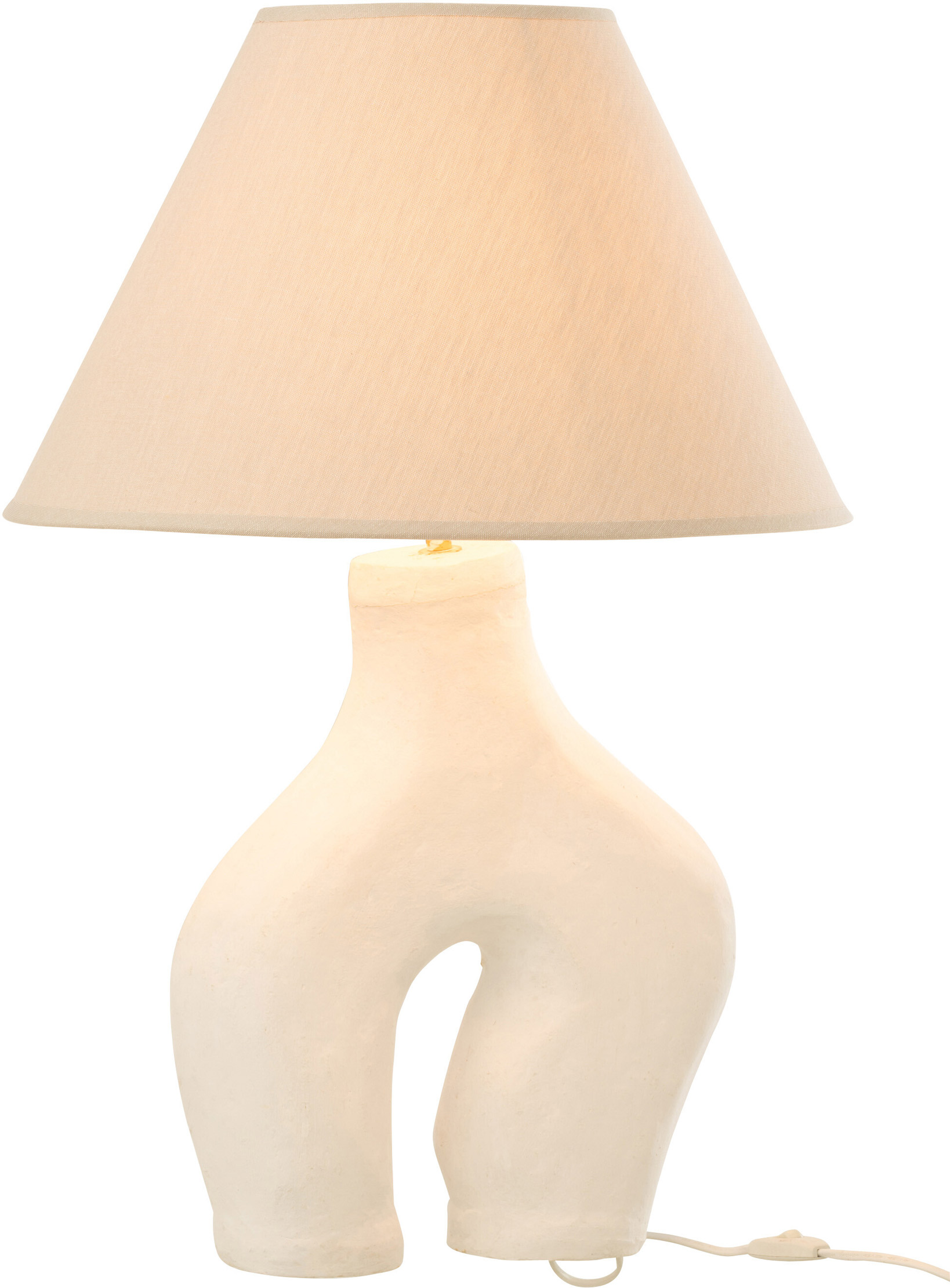 Lampa stołowa Paper Mache legs biała 40x35 cm jl40842 » J-Line - sfmeble.pl