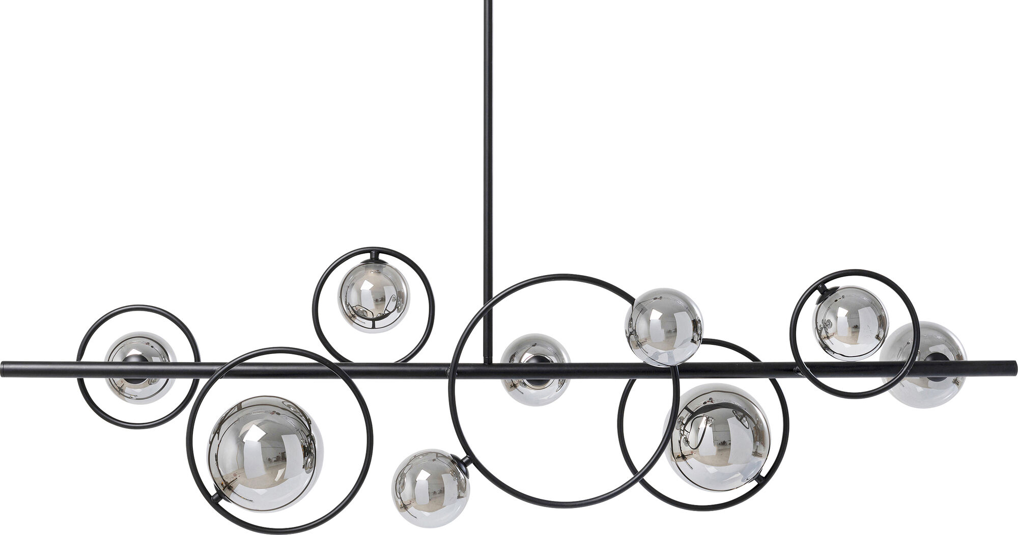 Lampa Wisz ca Nad St Czarna Klosze Szklane G9 110 Cm KARE