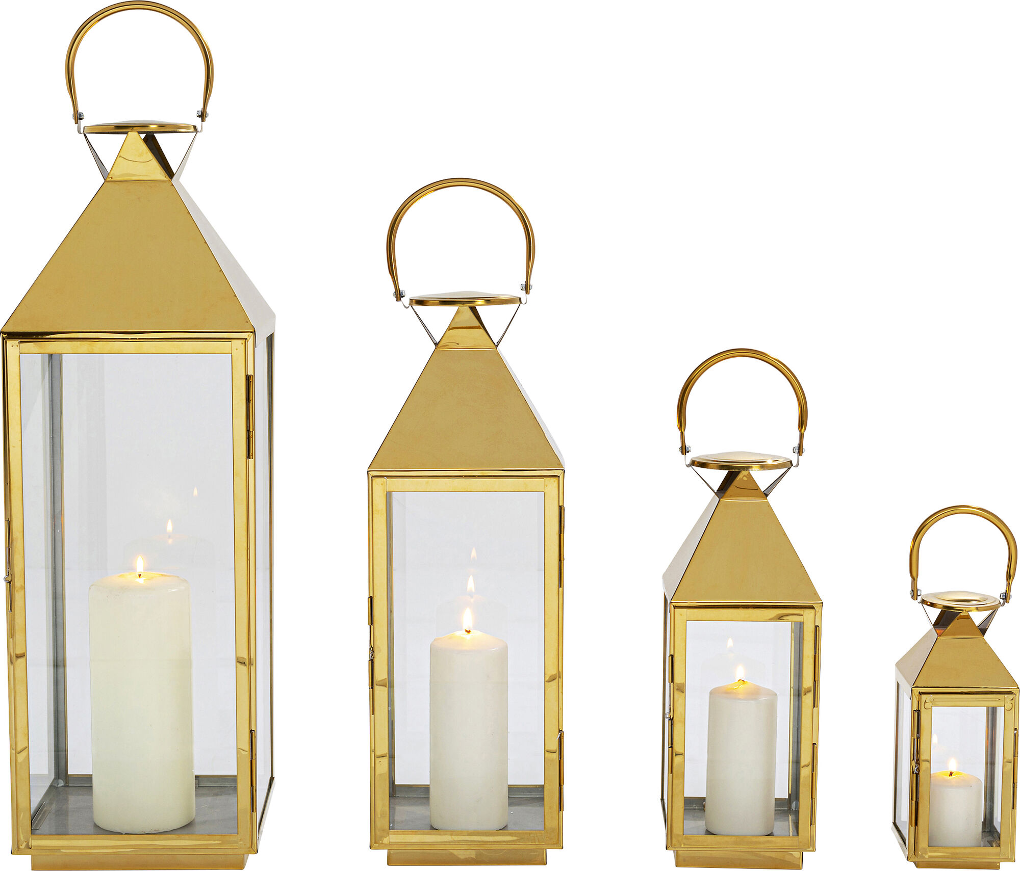 Lyktor Giardino - Guld Stål/Glas, 4 Set - KARE Design