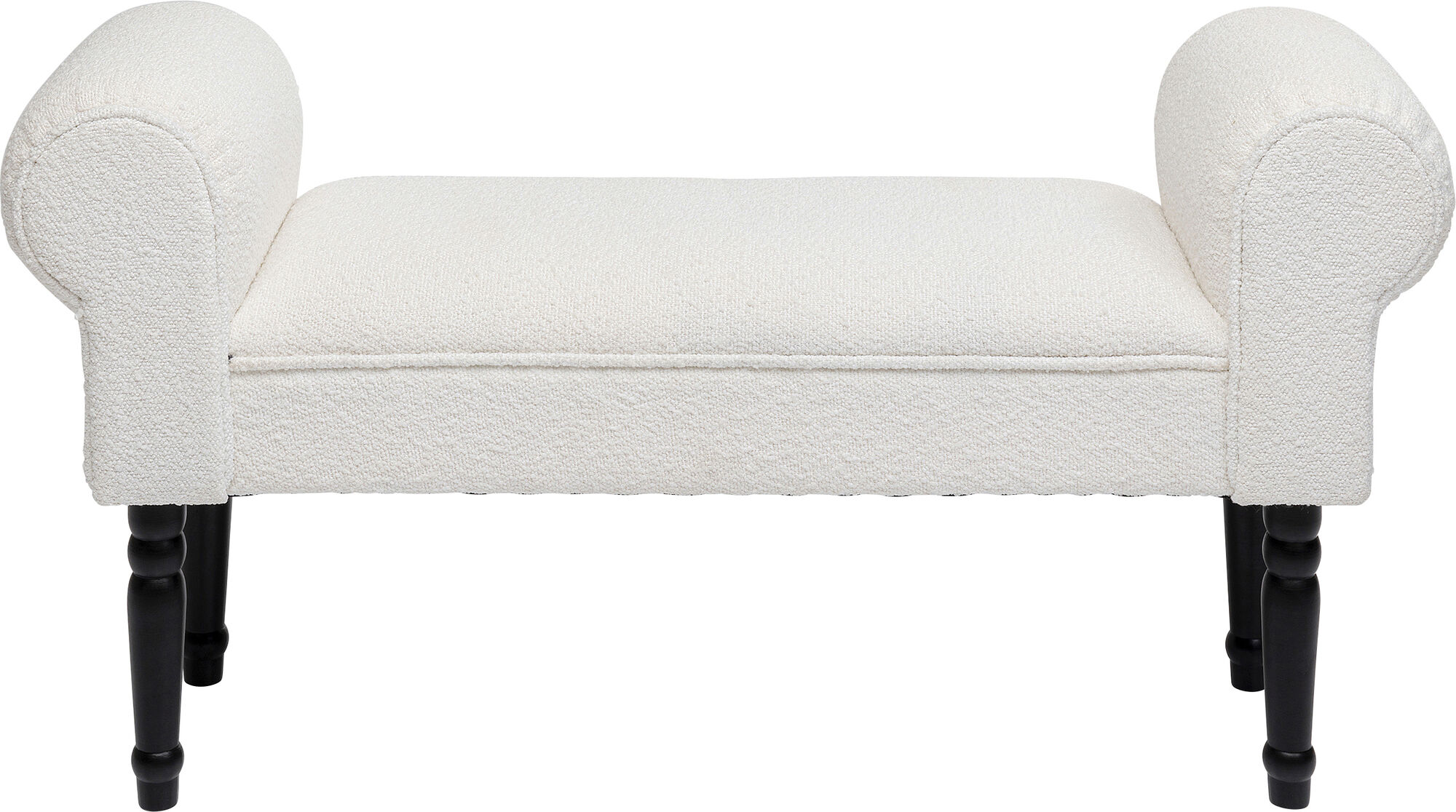 Banco clásico crema para pasillo patas negras 100x54 cm - KARE España