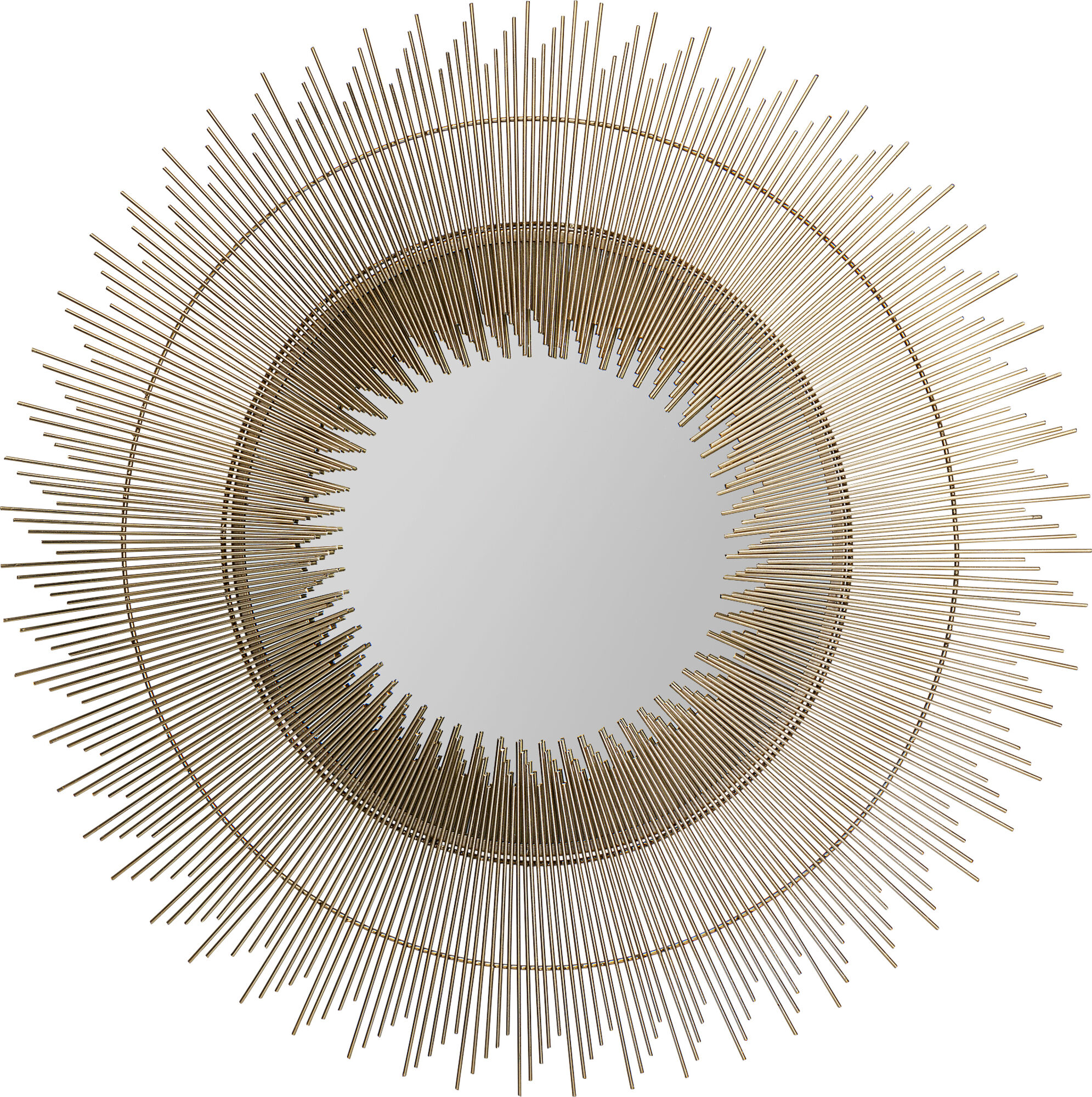Lustro okrągłe rama metalowa złote Ø102 cm 80955 » Kare Design - sfmeble.pl