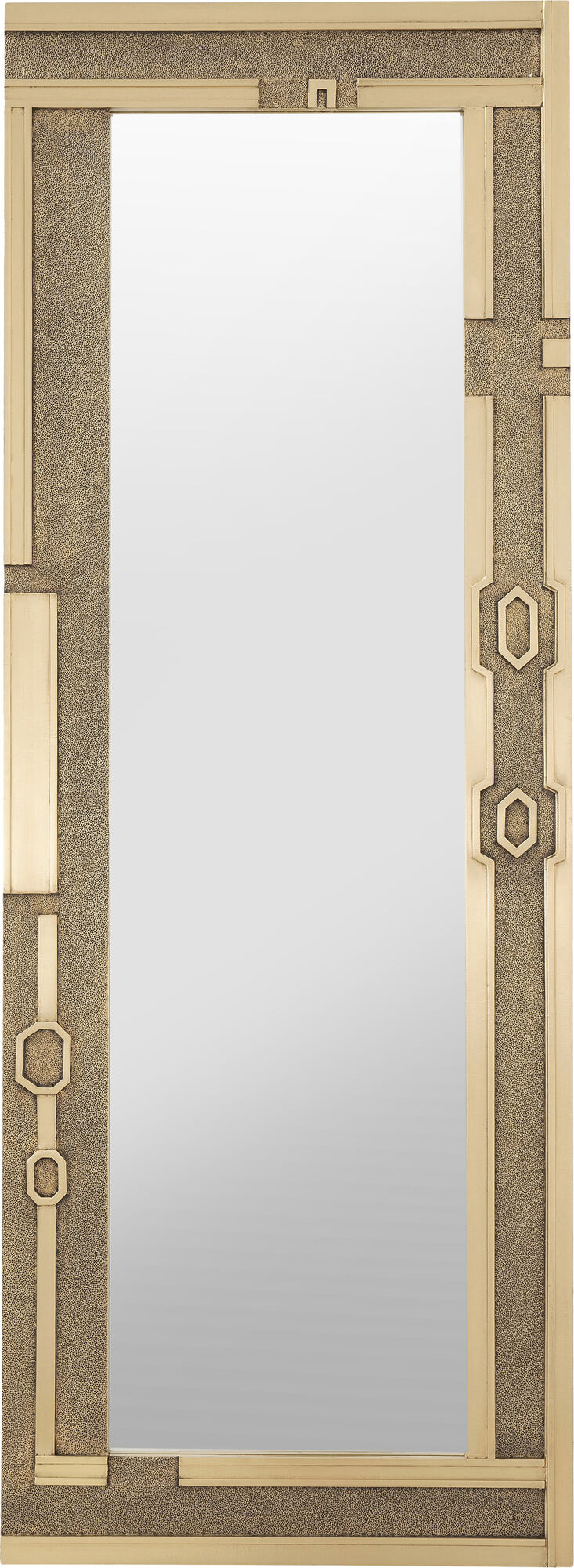Espejo pared Futuro con relieves de metal dorado rectangular 80x200 cm ...