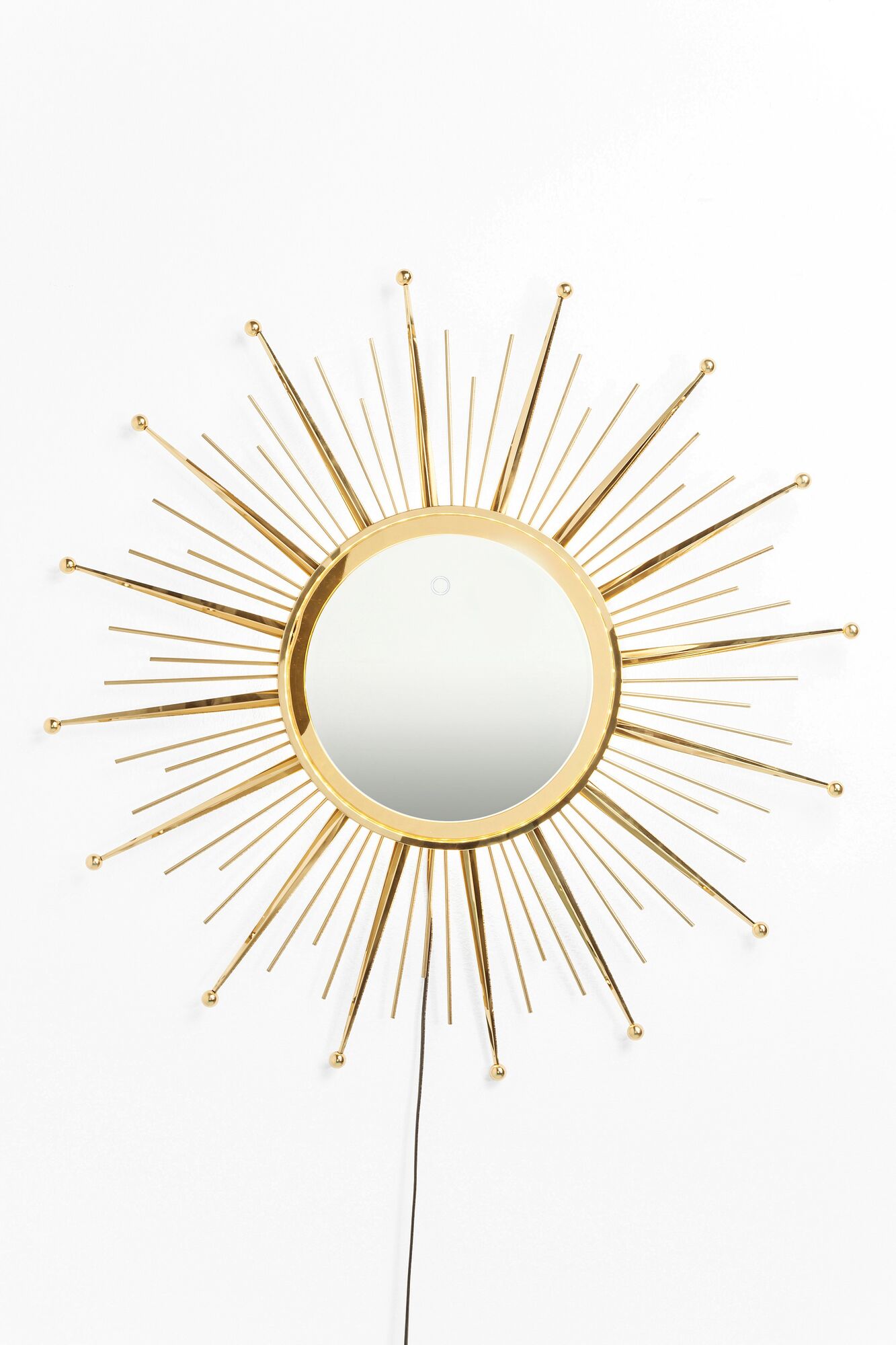 Lustro wiszące Sunburst LED ∅90 cm złote - KARE