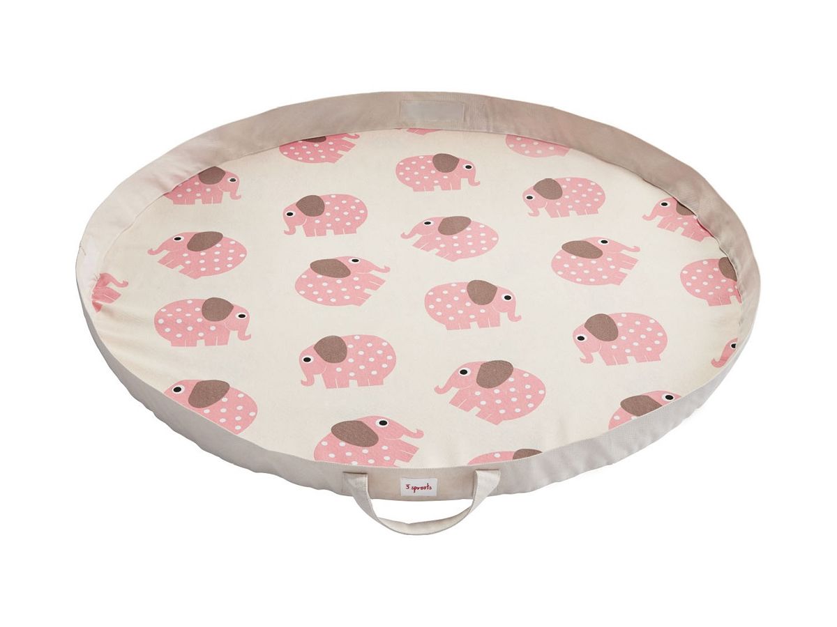 Mata na zabawki Słoń różowy Ø112 cm 3SPMEL » 3 Sprouts - sfmeble.pl