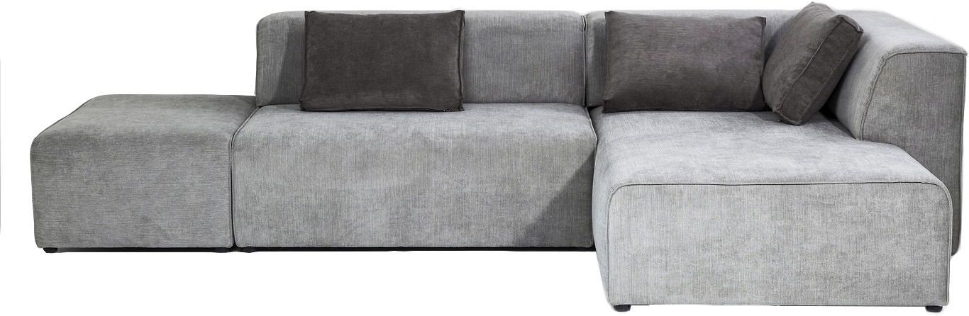 Kampinė sofa Infinity Ottomane Grey Right - KARE