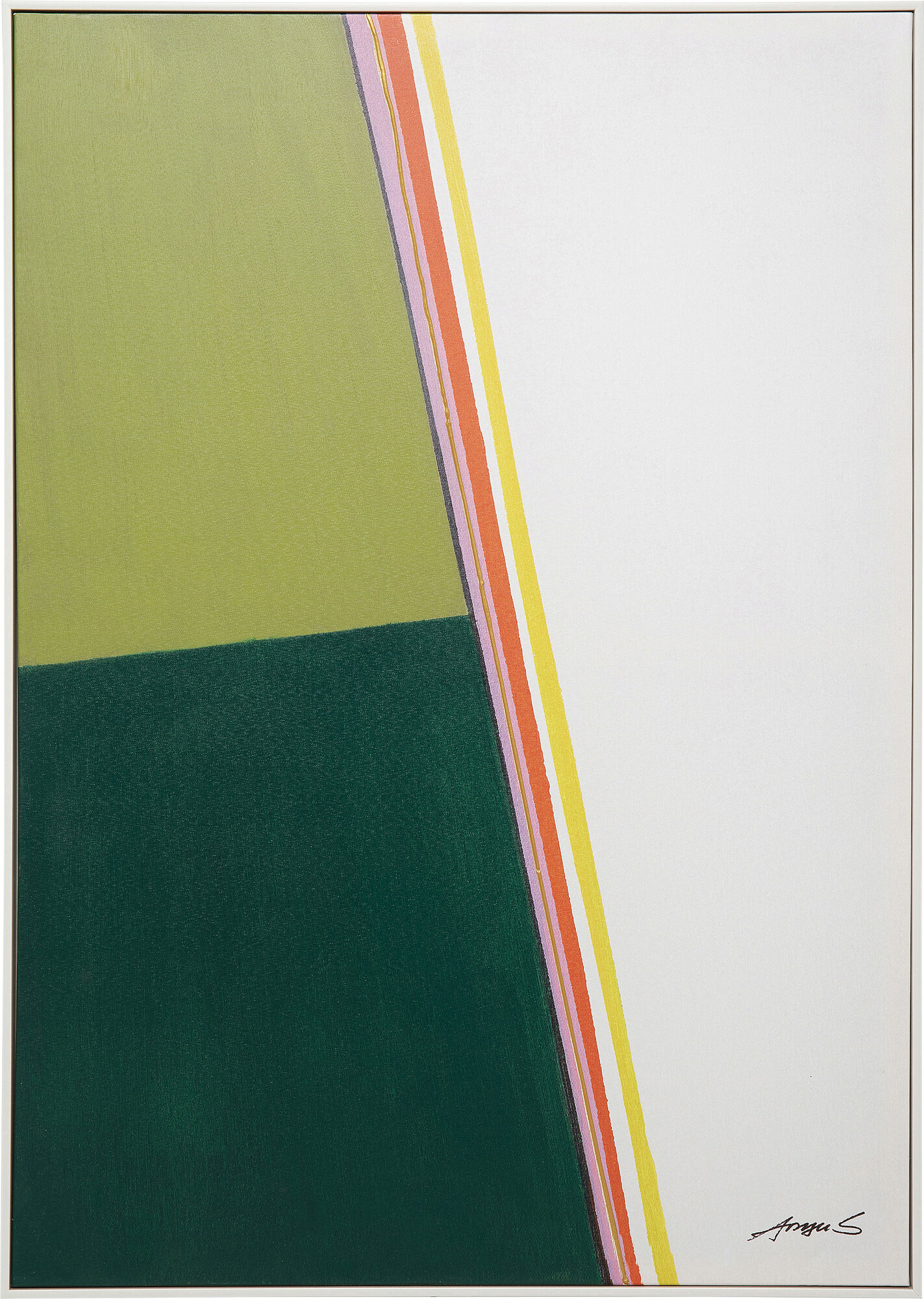 Paveikslas su rėmu Abstract Shapes Khaki 73x103cm - KARE