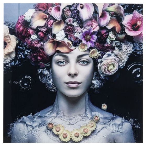 Картина Flower Art Lady 80x80cm - KARE