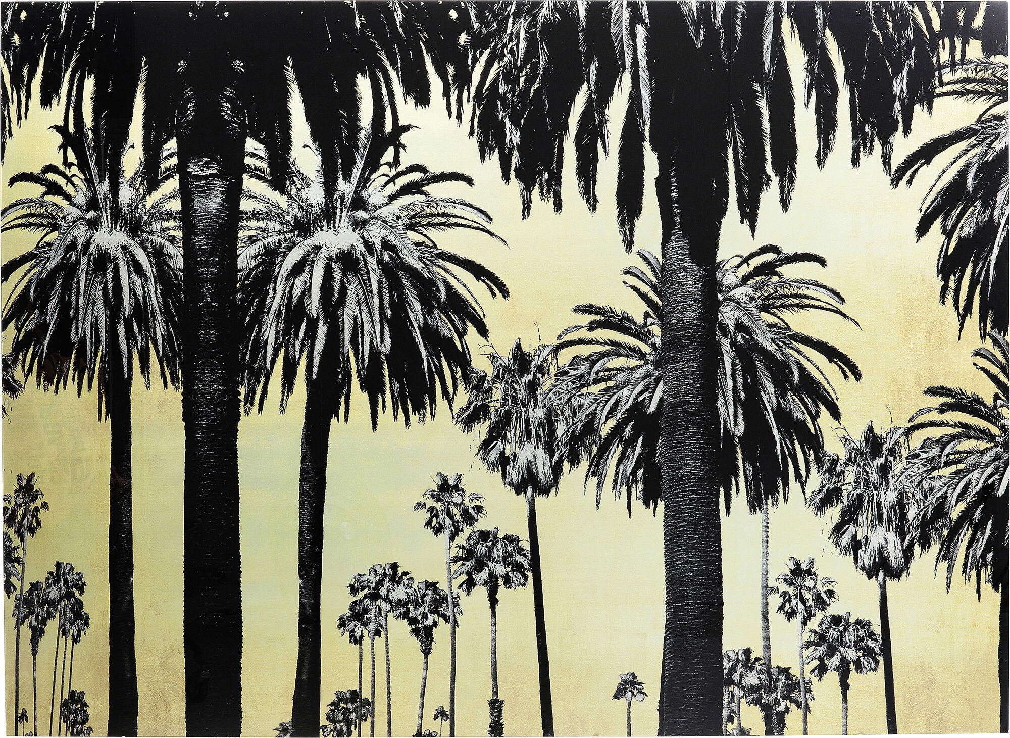 Cuadro cristal Metallic Palms 120x180cm - KARE