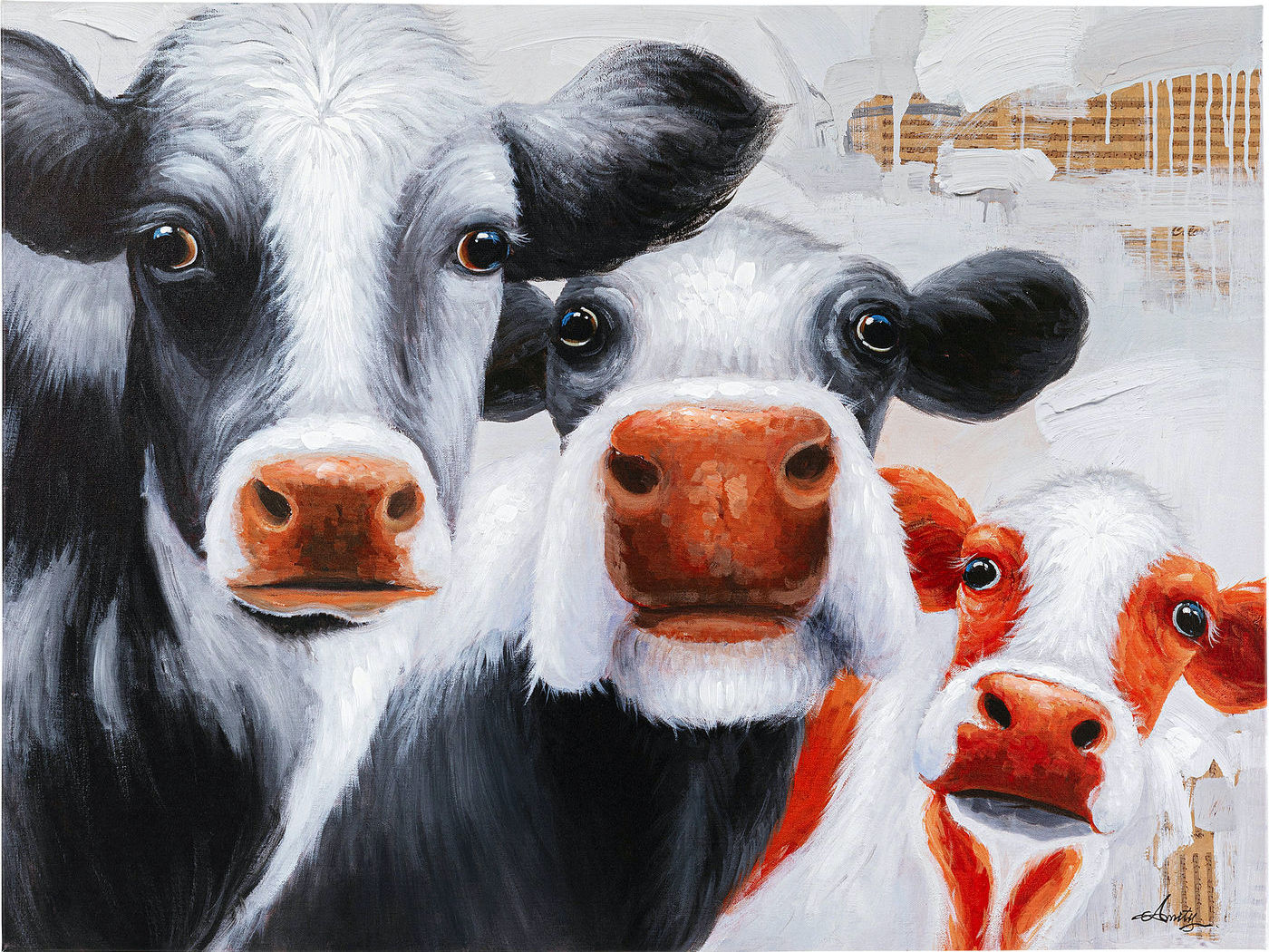 Cuadro Touched Snoopy Cows 120x90 - KARE España