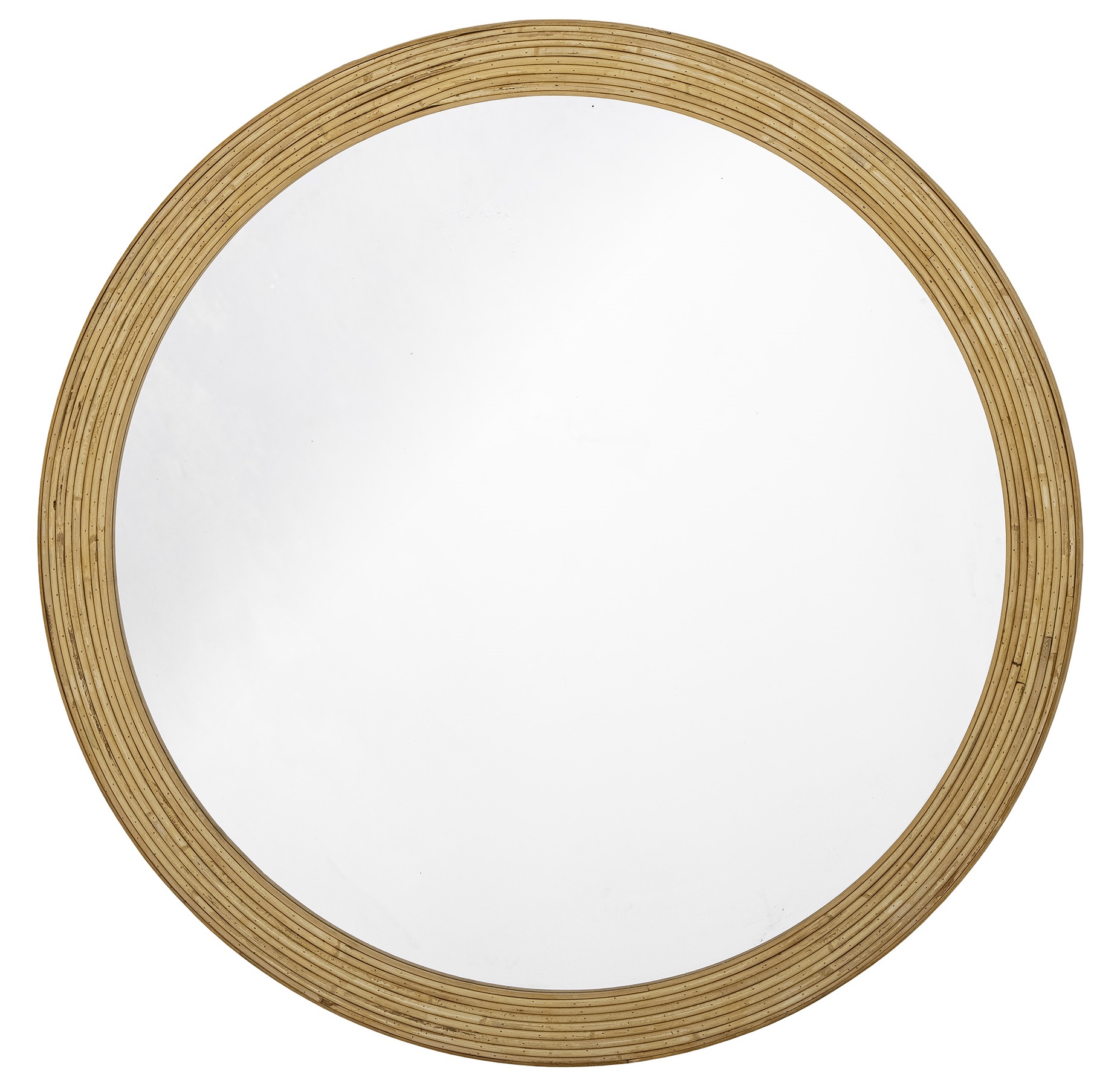 Okrągłe lustro ścienne z rattanową ramą Ø80 cm b82058015 ...