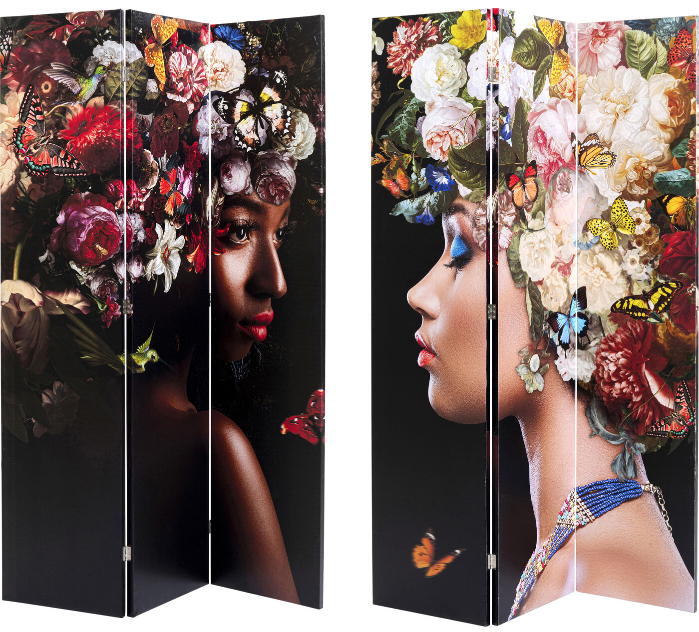 Biombo Flowery Shoulder vs Bunch Flowers 120x180 - KARE España