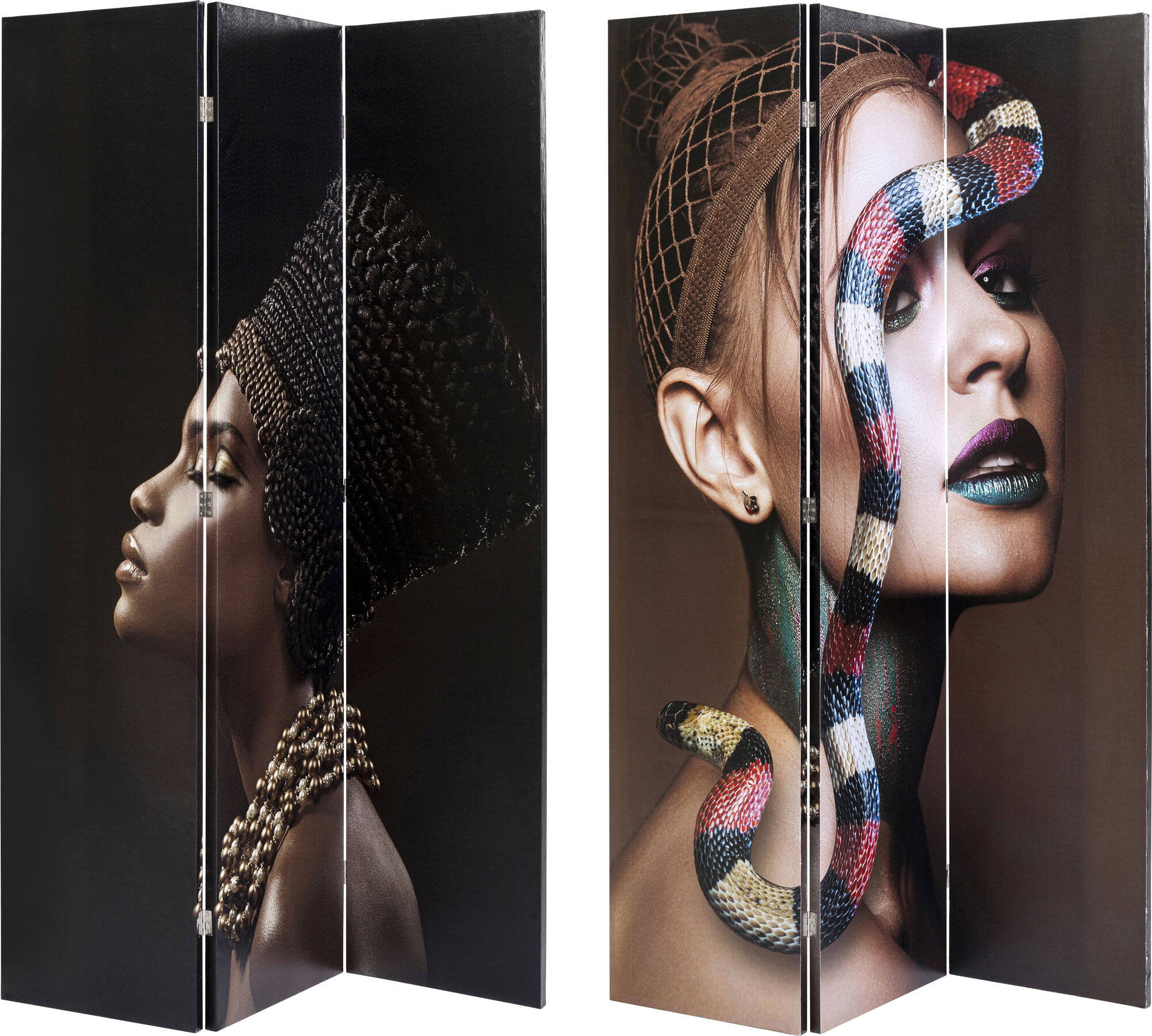 Biombo Royal Headdress vs Snake Girl 120x180cm - KARE España