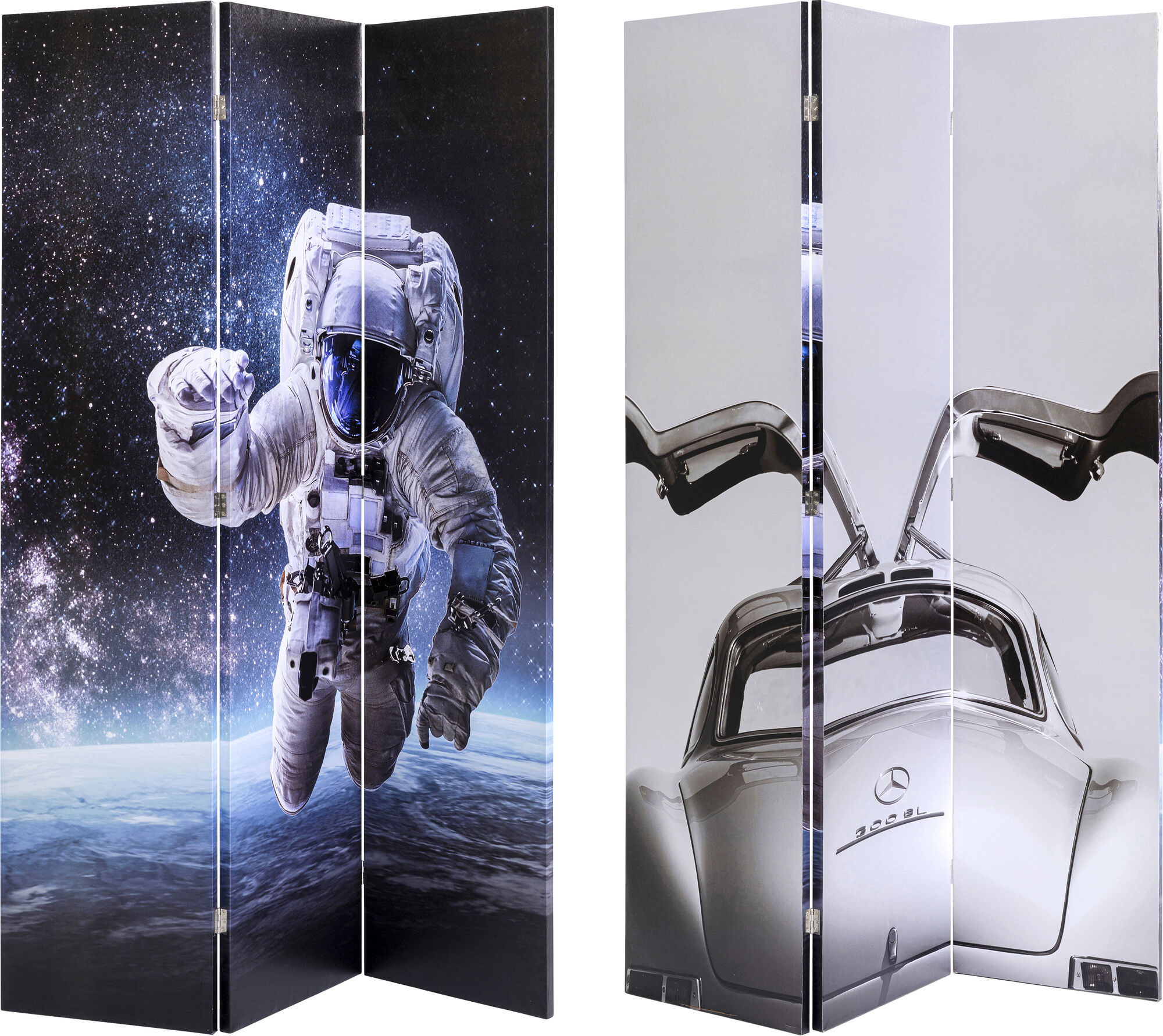 Biombo Triptychon Man vs Oldtimer 120x180cm - KARE España