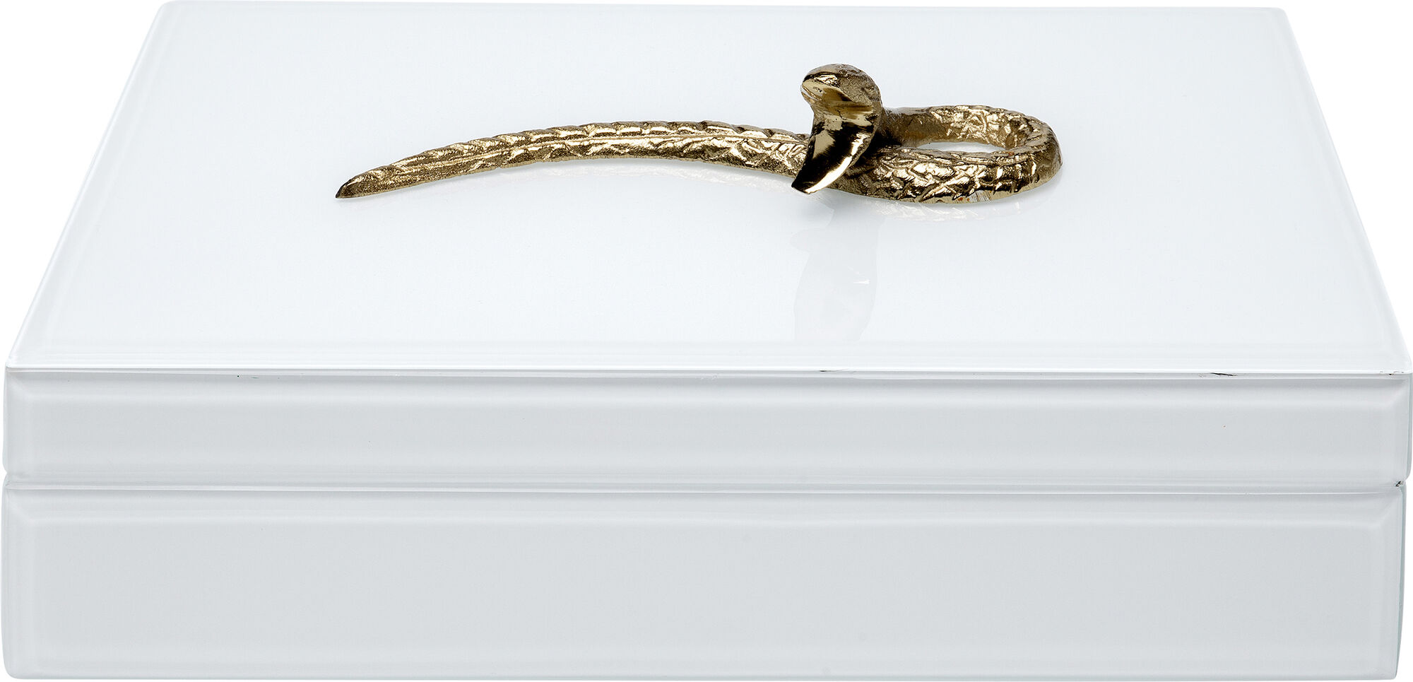 Box Stingray blanco 28x7cm - KARE