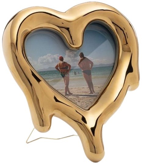 Ramka na zdjęcia / Lusterko Topniejące Serce złota porcelanowa sel10059 ...