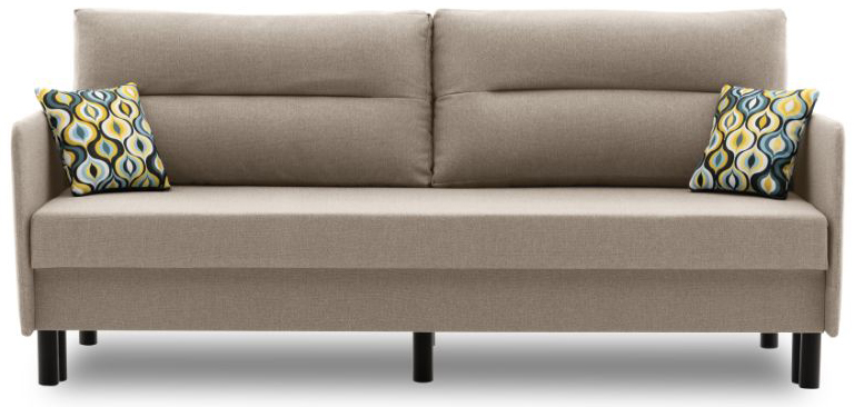 Sofa rozkładana Elinor kremowa Blissful Home, 197x92 cm, 3 miejsca