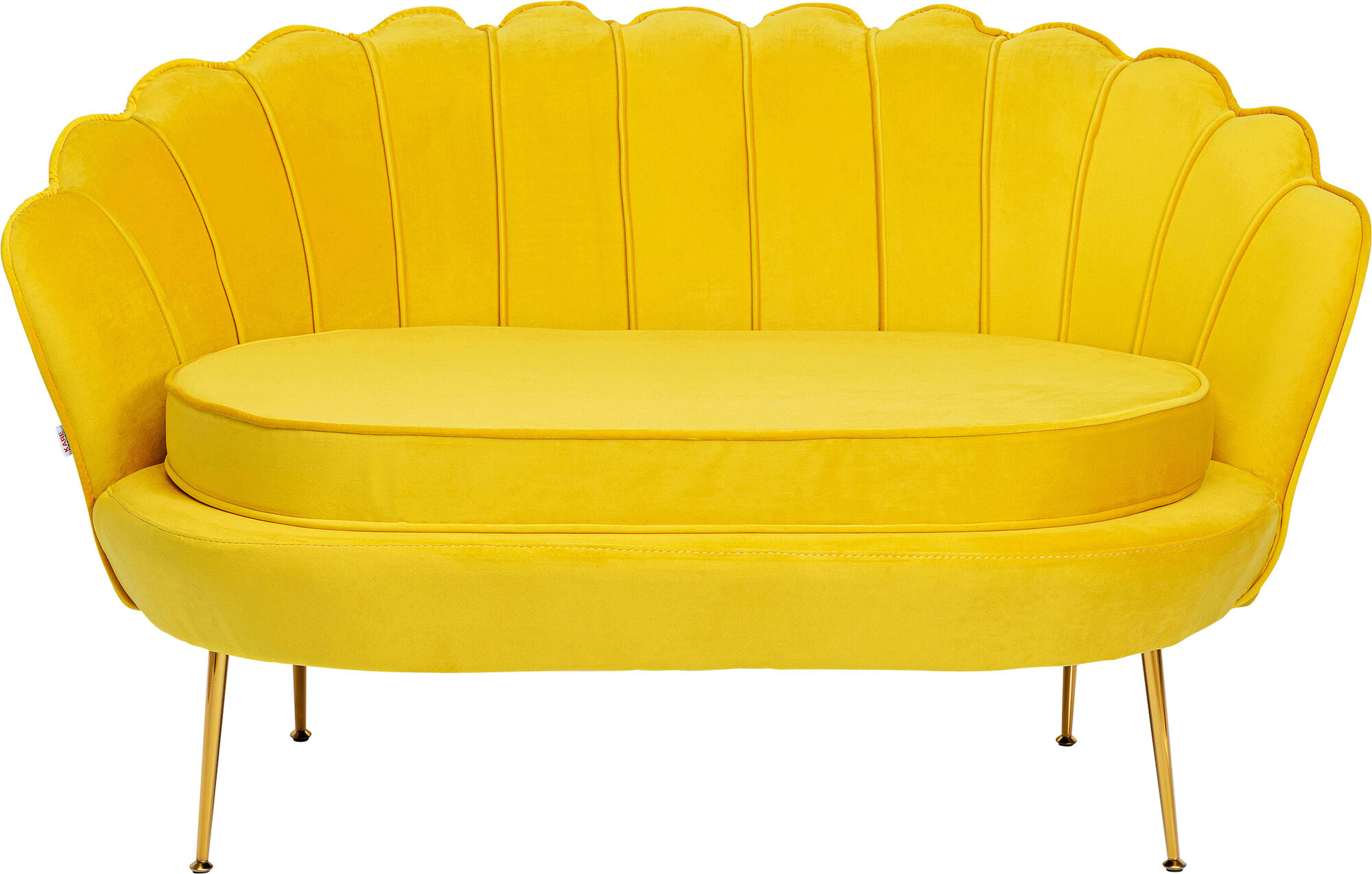 Canapea Water Lily 2 locuri galben 132 cm - KARE Romania