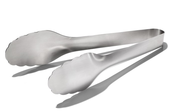 Stalowe szczypce do serwowania w srebrnym odcieniu 29x4,5 cm ...