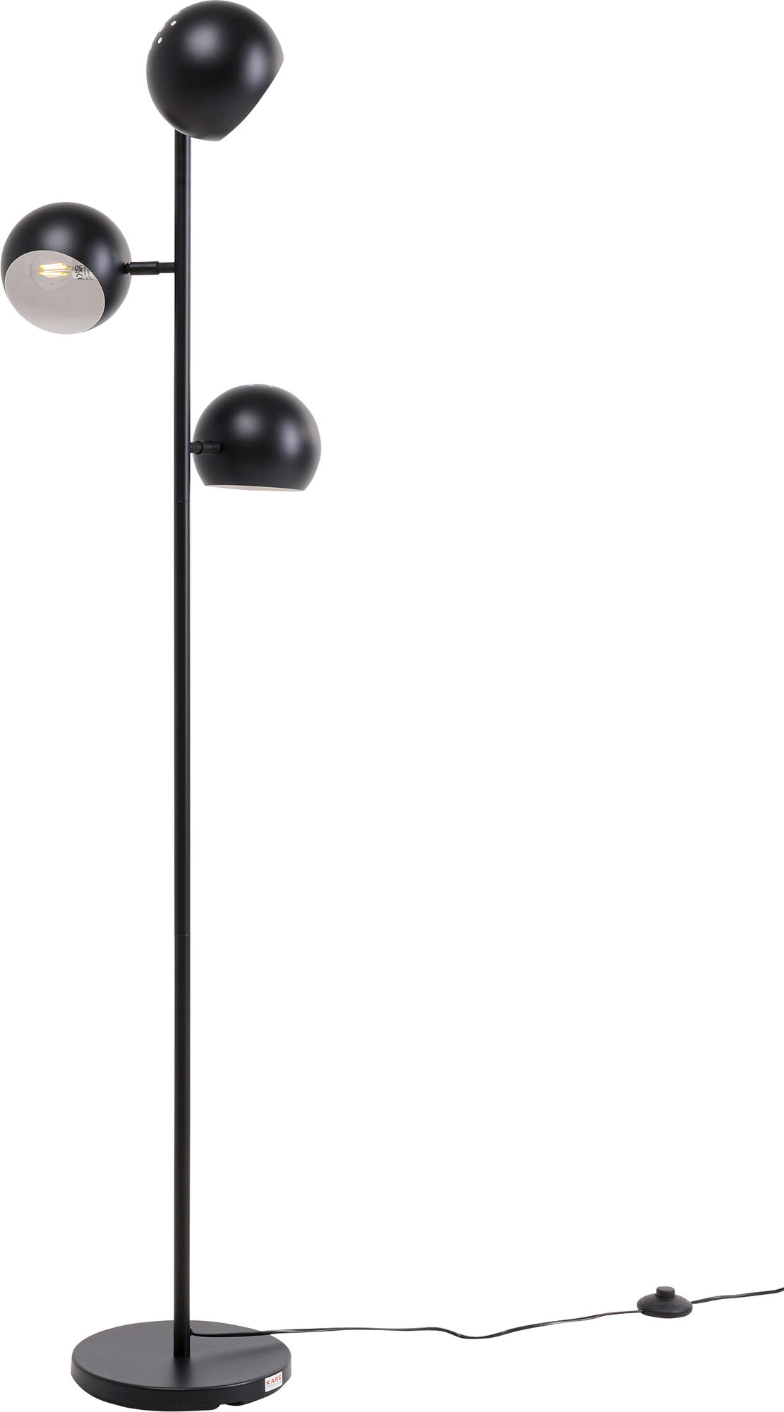 Lámpara pie Calotta Negro 3er 151cm - KARE España