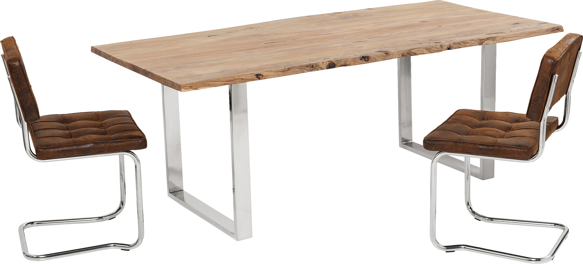 Matbord Harmony - Massivt Trä/Krom, 180x90cm - KARE Design