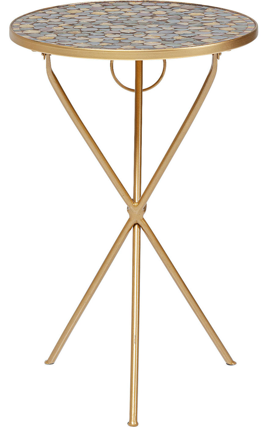 Mesa auxiliar Clack Mosaic Pebbles Ø36 - KARE España