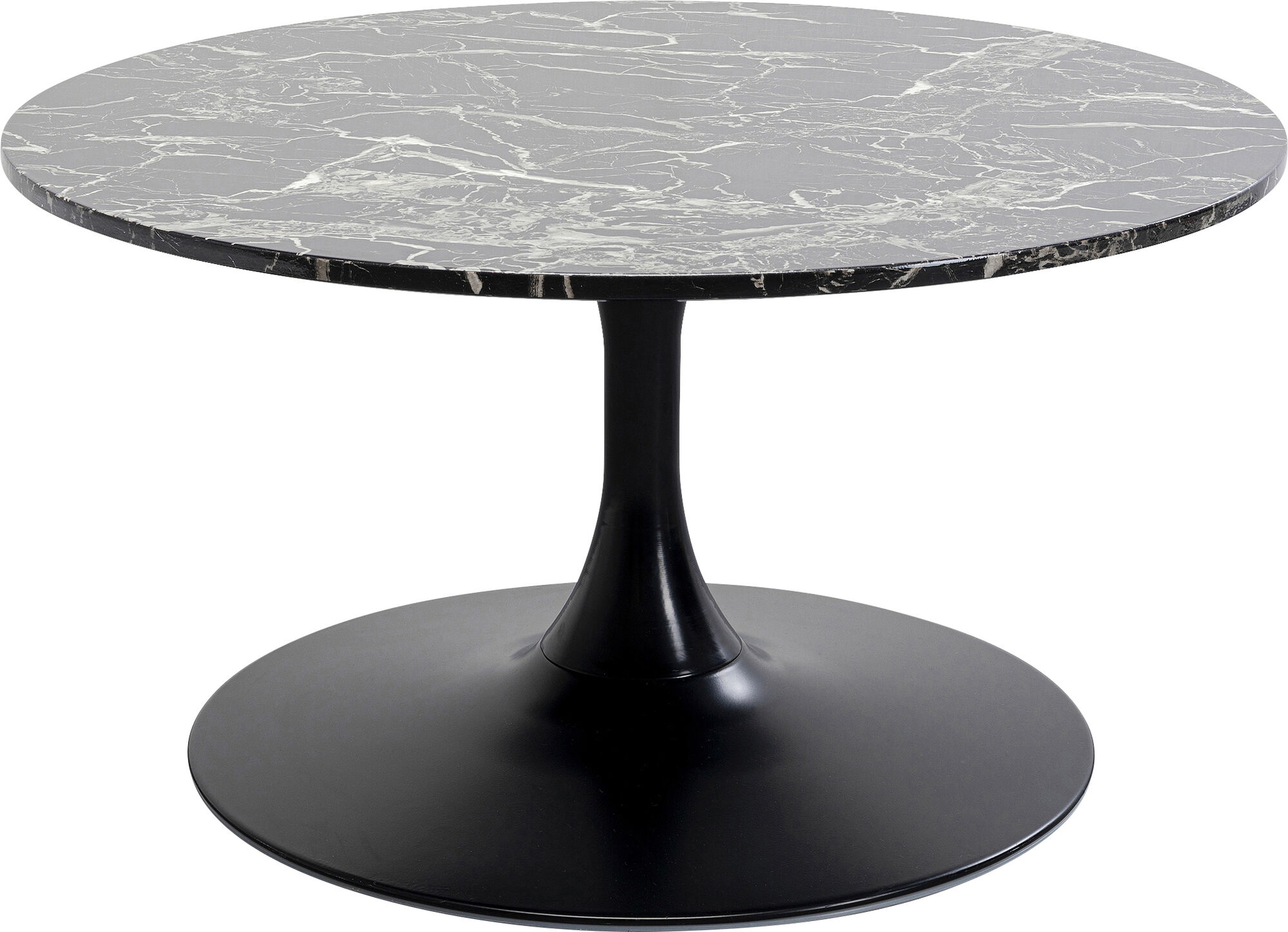 Sofabord Schickeria Marmor Sort Ø80cm - KARE