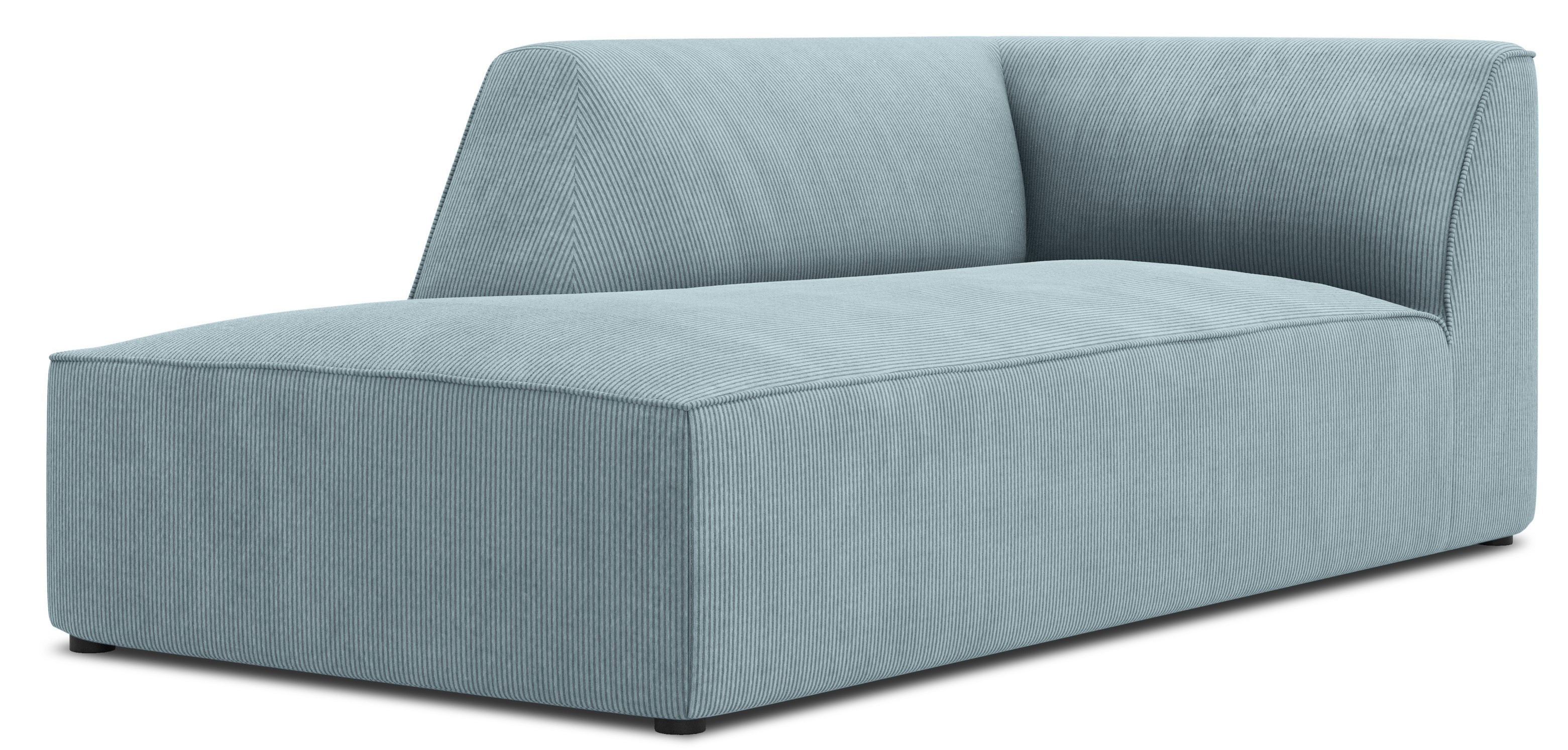 Szezlong tapicerowany do salonu jasnoniebieski sztruks lewy 181x93 cm ...