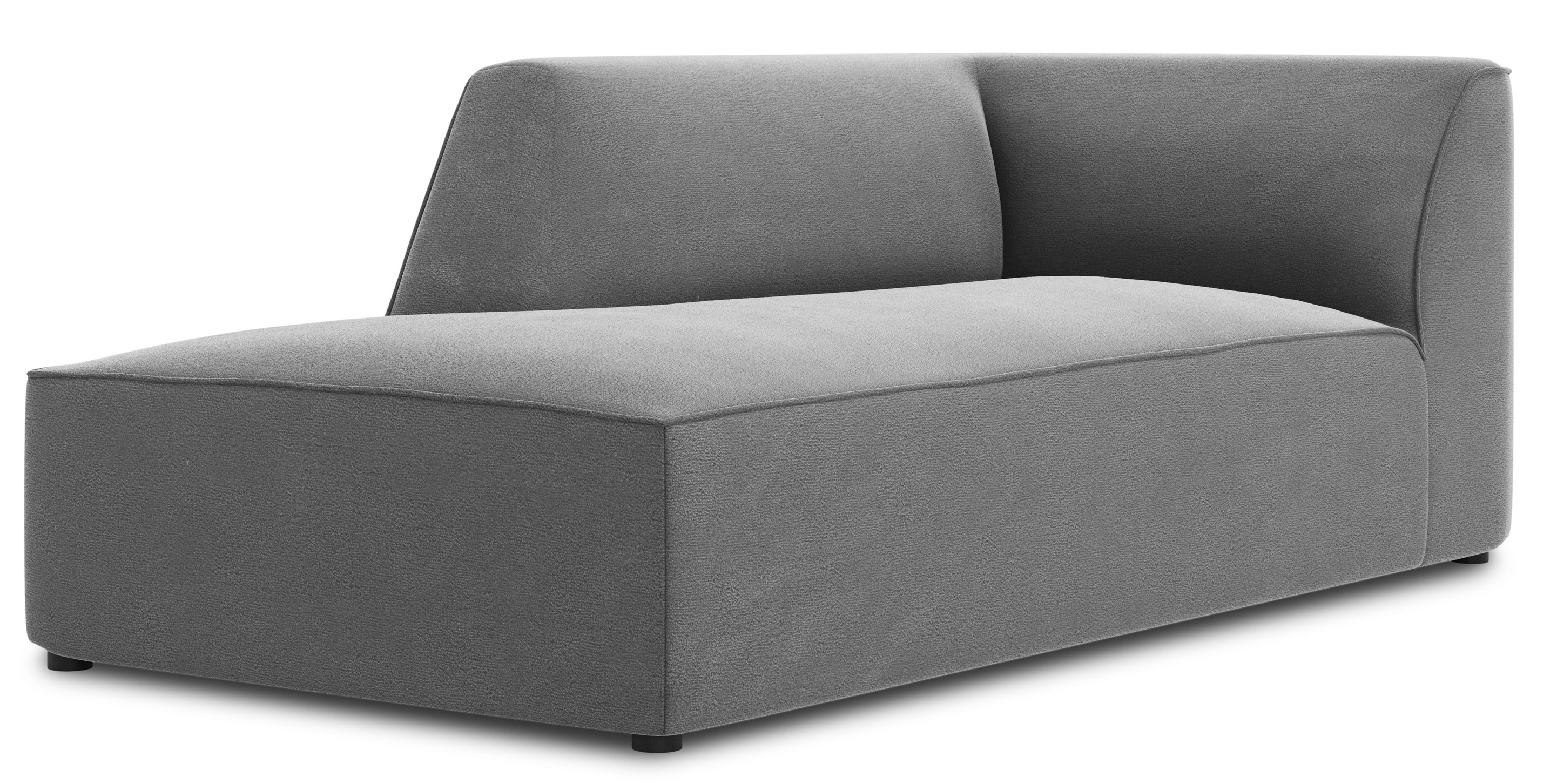 Szezlong tapicerowany do salonu szary welur lewy 181x93 cm MIC_CHL_44 ...