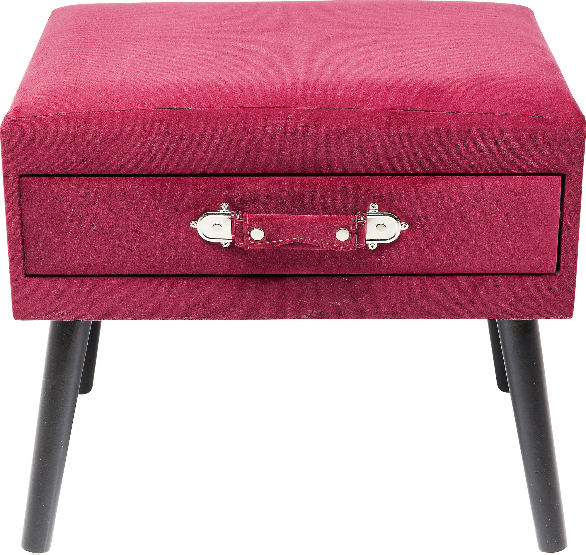 FOOT STOOL DRAWER RED - KARE