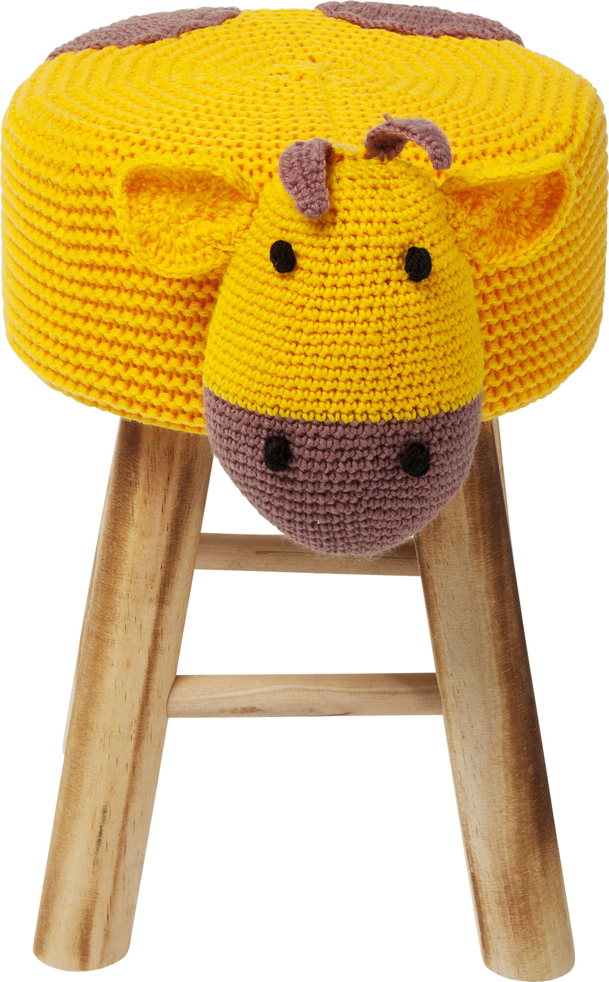Taboret Funny Giraffe 40x35 cm żółty 83286 » Kare Design - sfmeble.pl