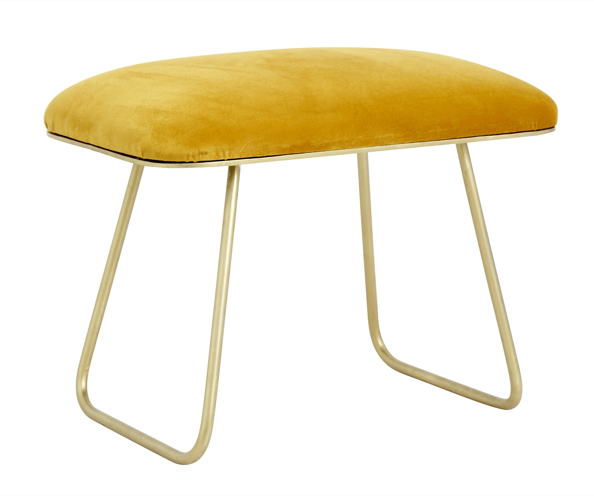 Taboret Warm 62x40 cm żółty no4438 » Nordal - sfmeble.pl