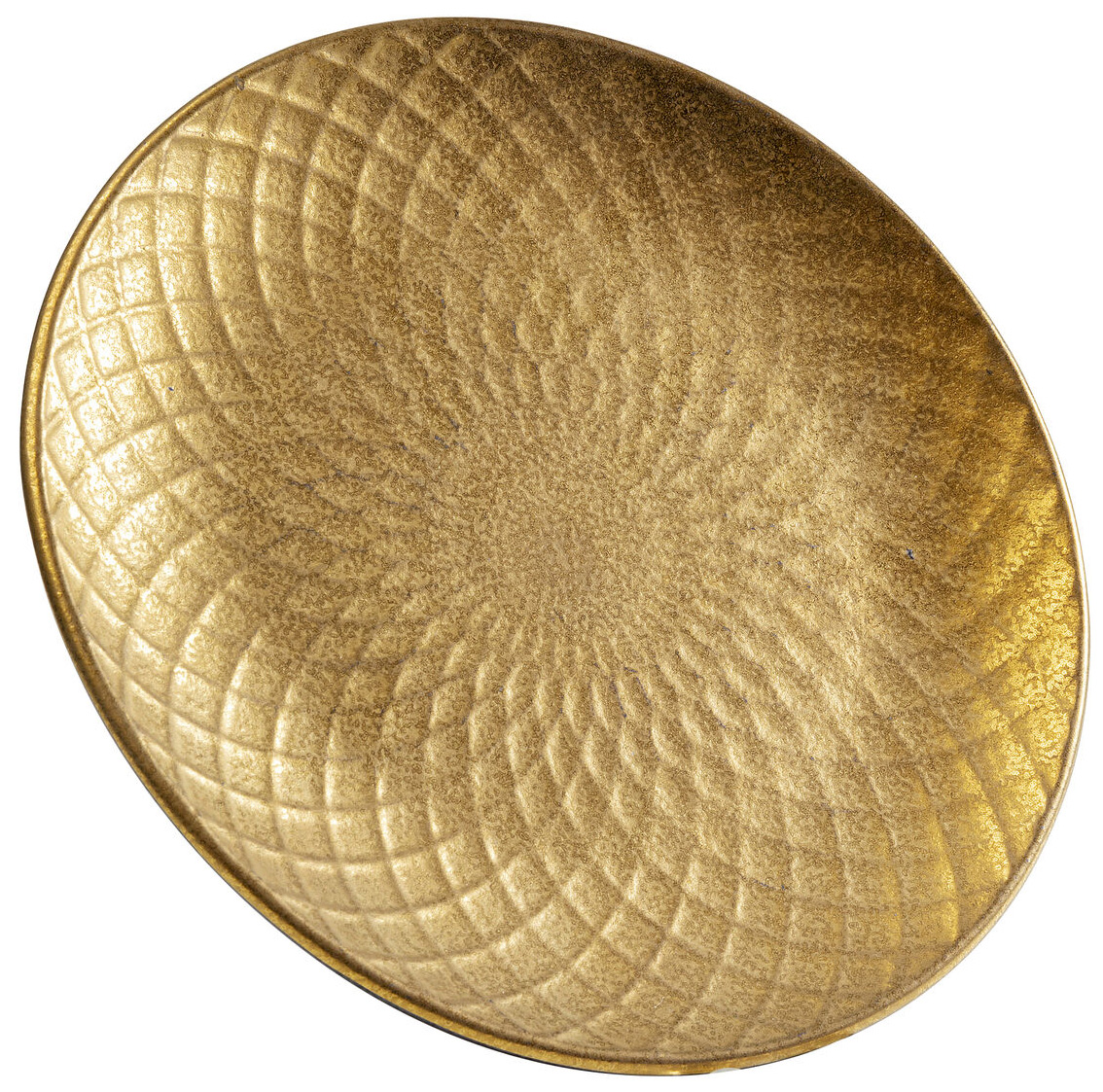 Talerz deserowy z porcelany złoty Ø20 cm - KARE