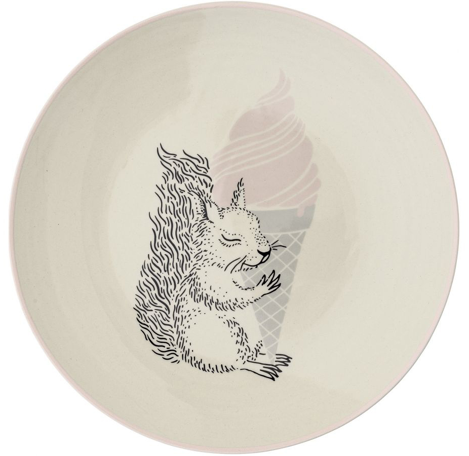 Talerz dla dziecka z wiewiórką różowy b21102450 » Bloomingville Mini ...