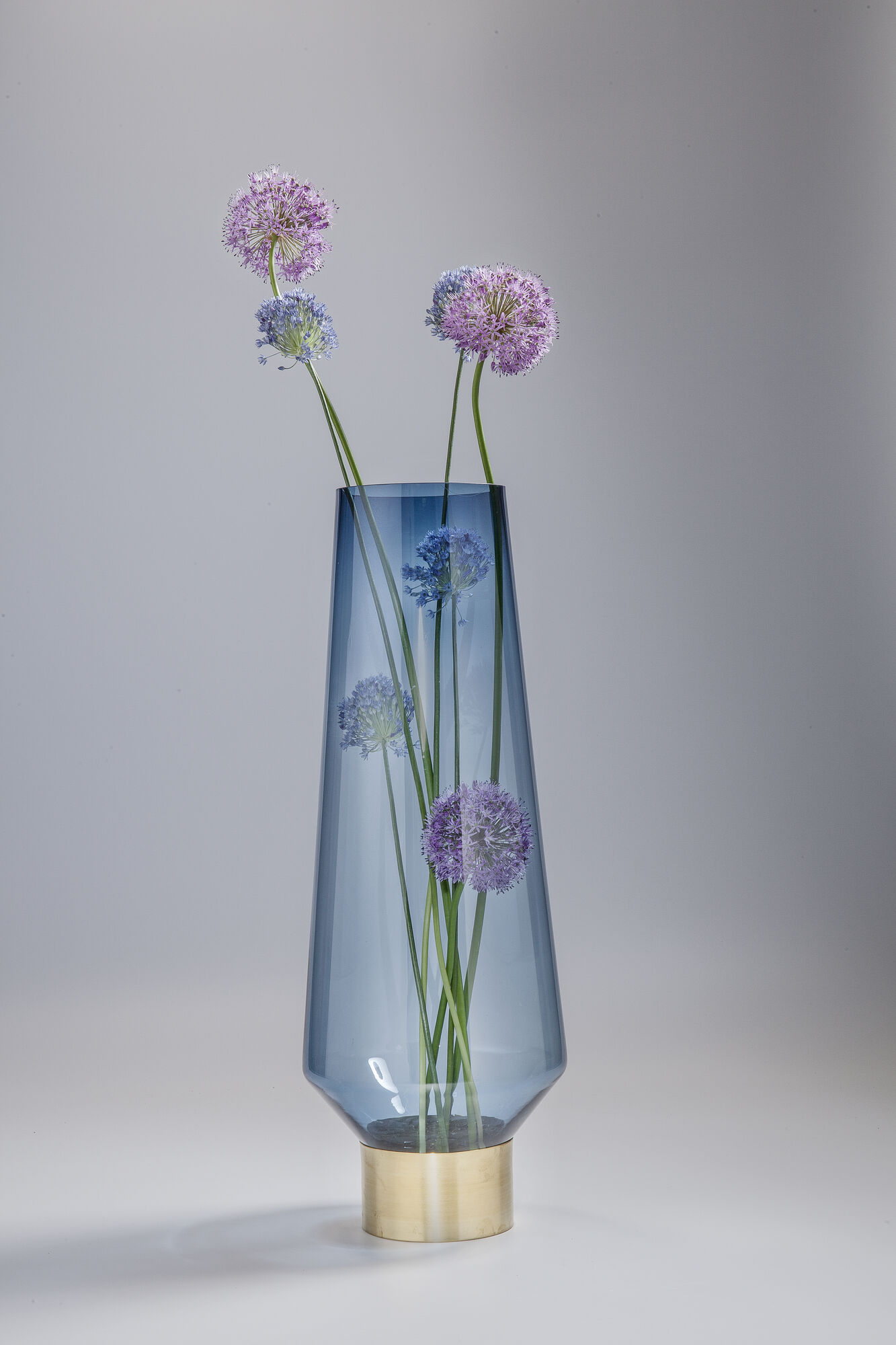 Wazon Noble Ring Ø22x60 cm niebieski 51136 » Kare Design - sfmeble.pl