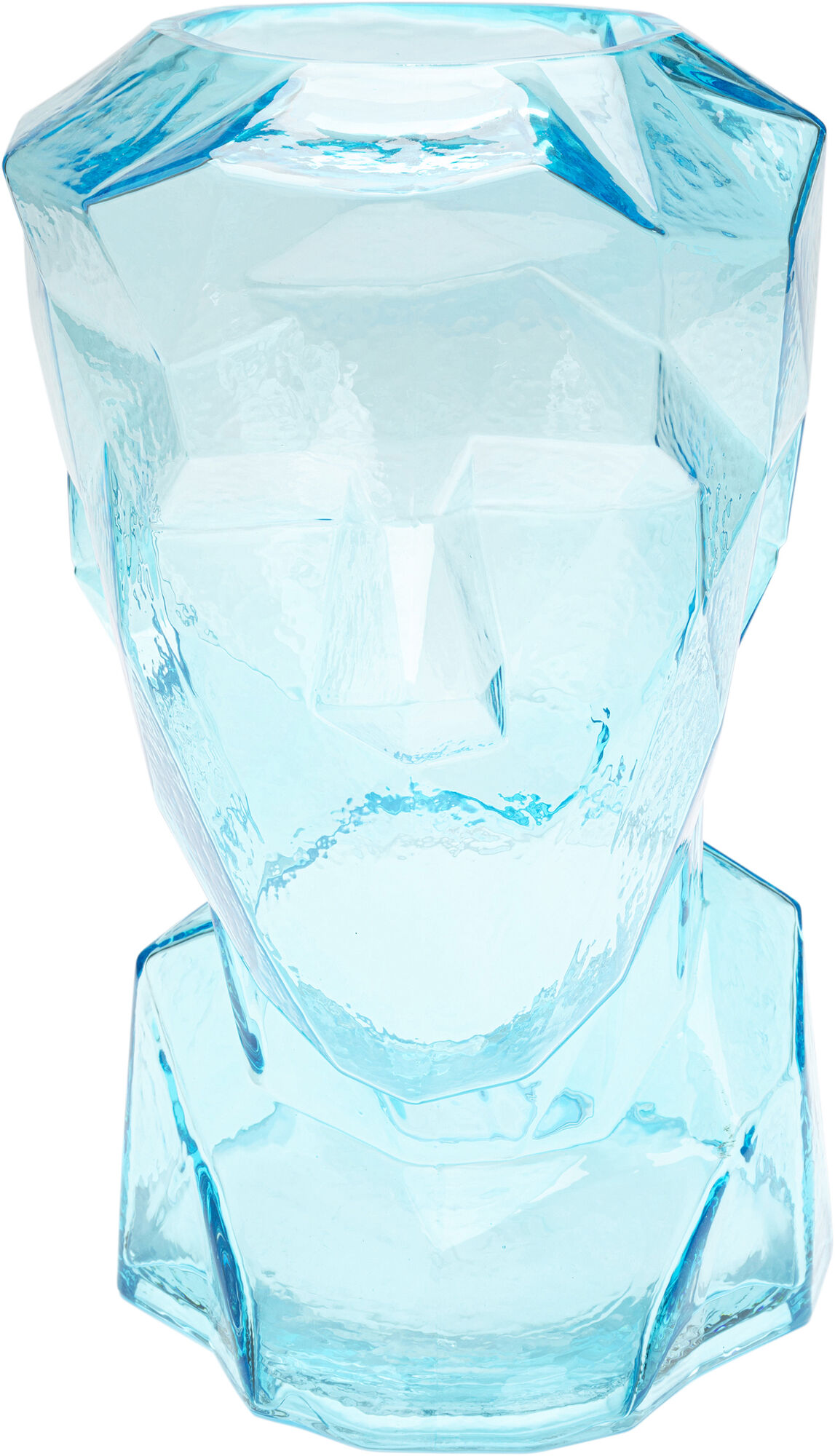Vaza Prisma Face Light Blue 30cm - KARE